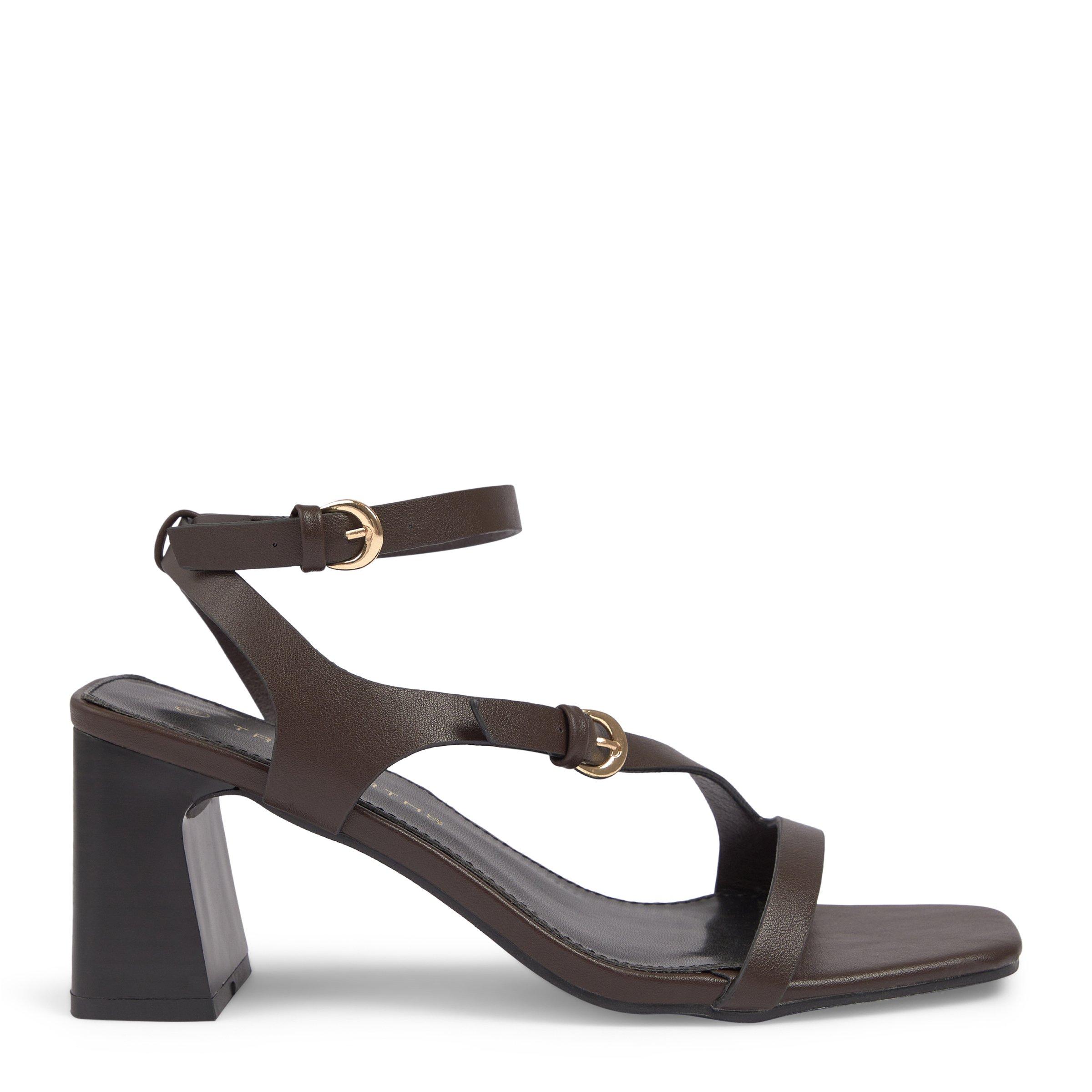 Brown Strap Block Heels (3231750) | Truworths