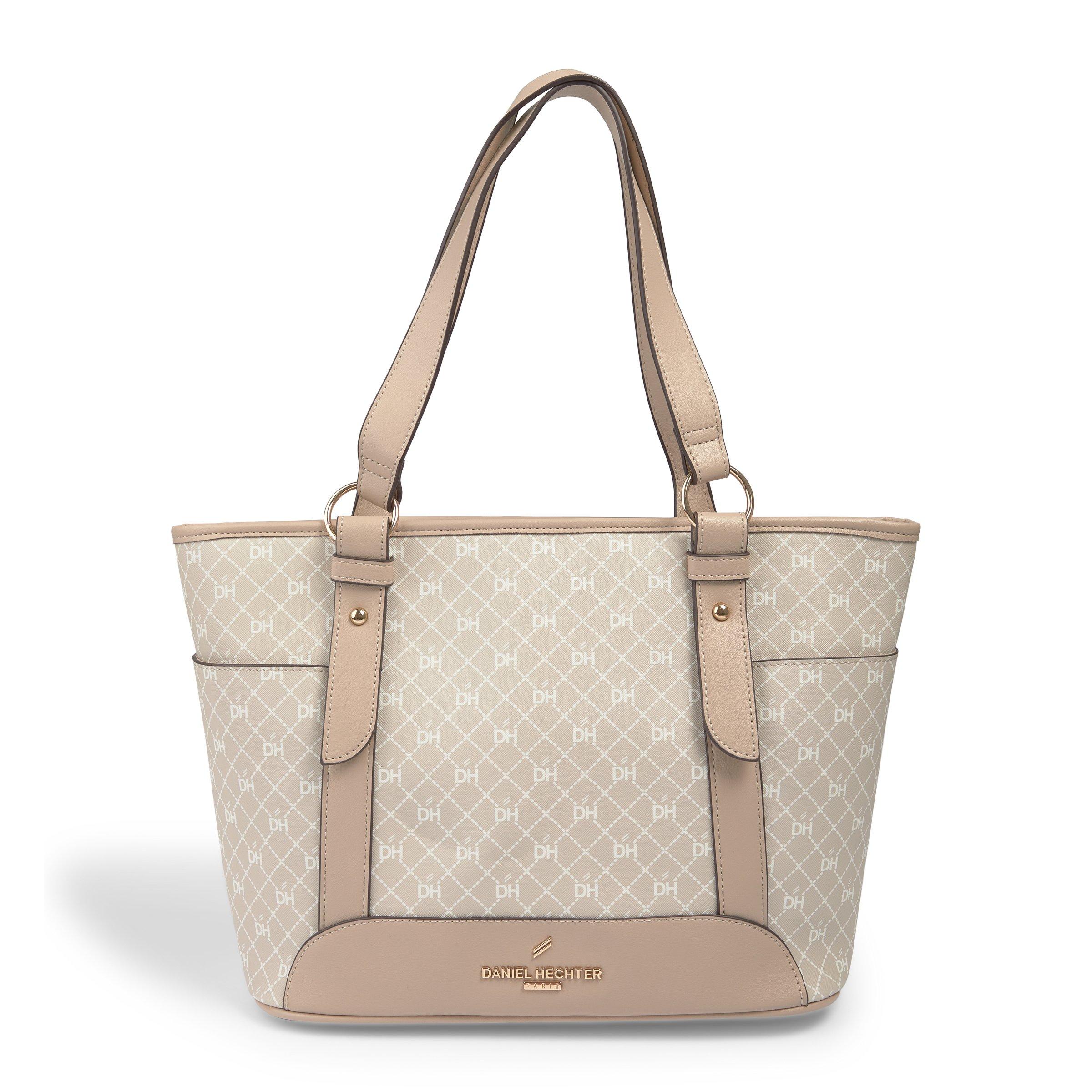Beige Multi Logo Detail Shopper Bag (3231958) | Daniel Hechter