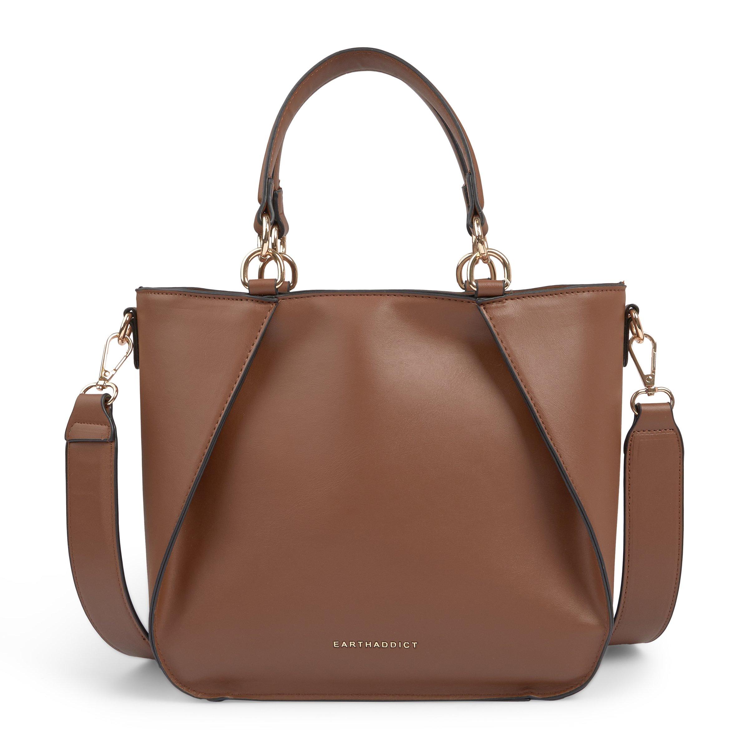 Tan Faux Leather Tote Bag (3232693) | Earthaddict