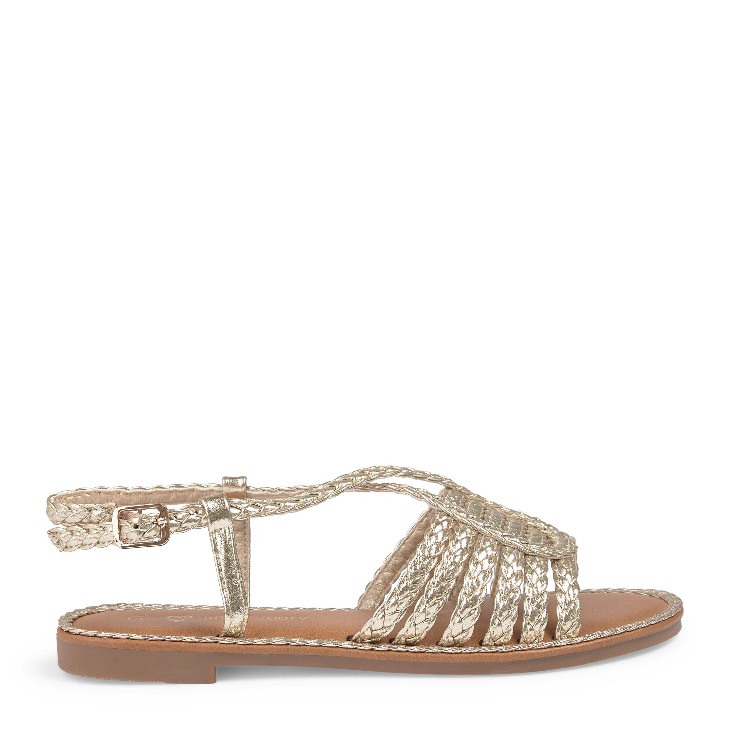 Gold Braided Sandals (3232730) | Ginger Mary
