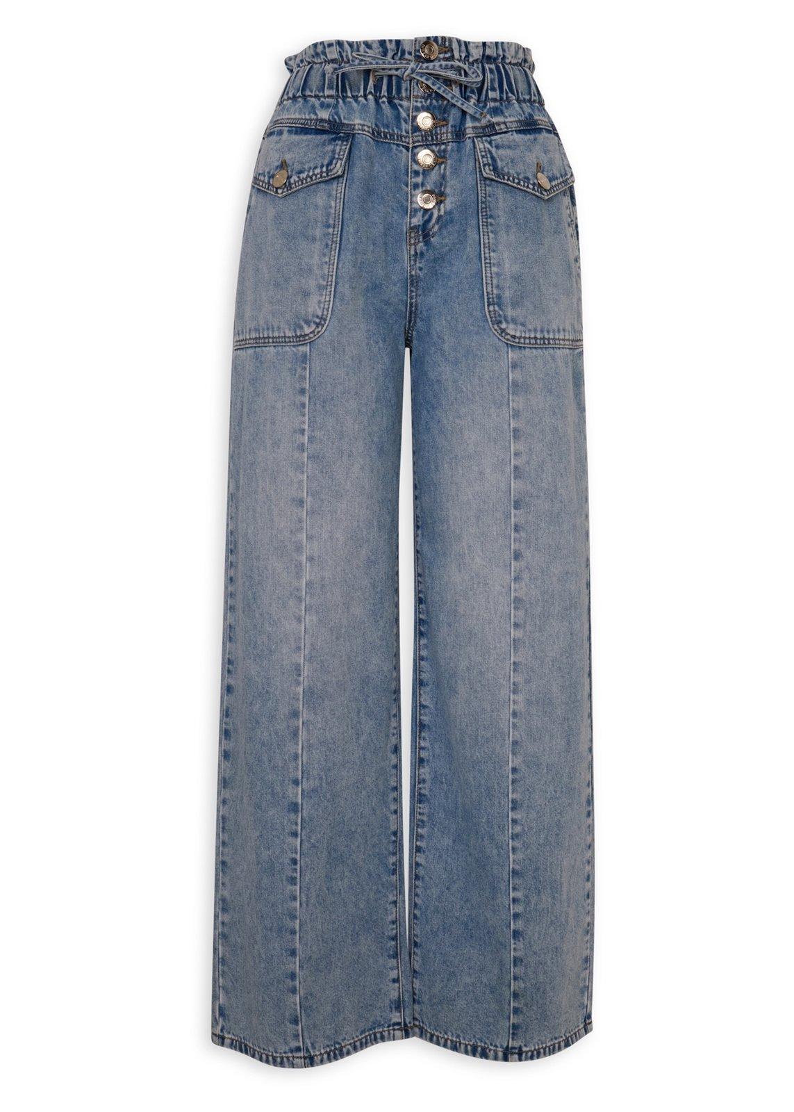 Light Wash Wide Leg Paperbag Jeans (3232869) | Inwear