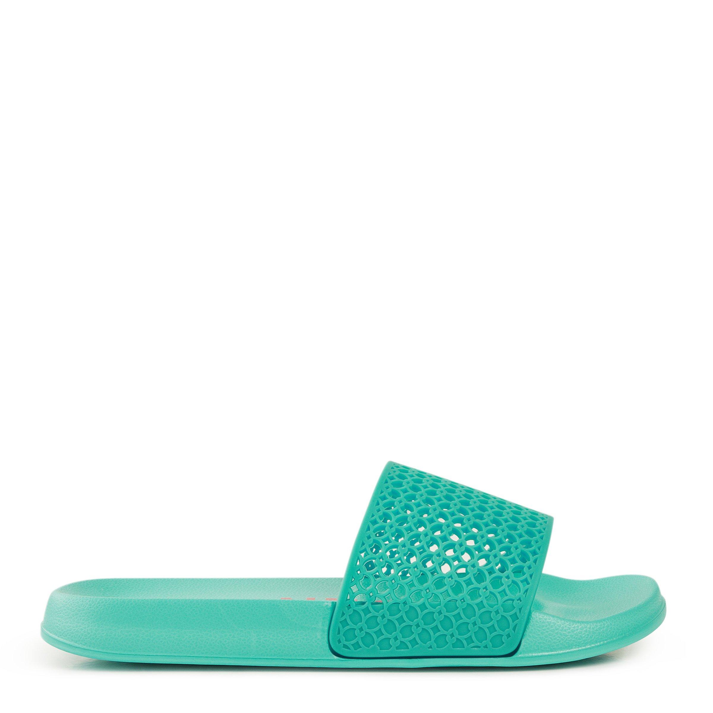 Teal Woven Pool Slides (3233115) | Identity