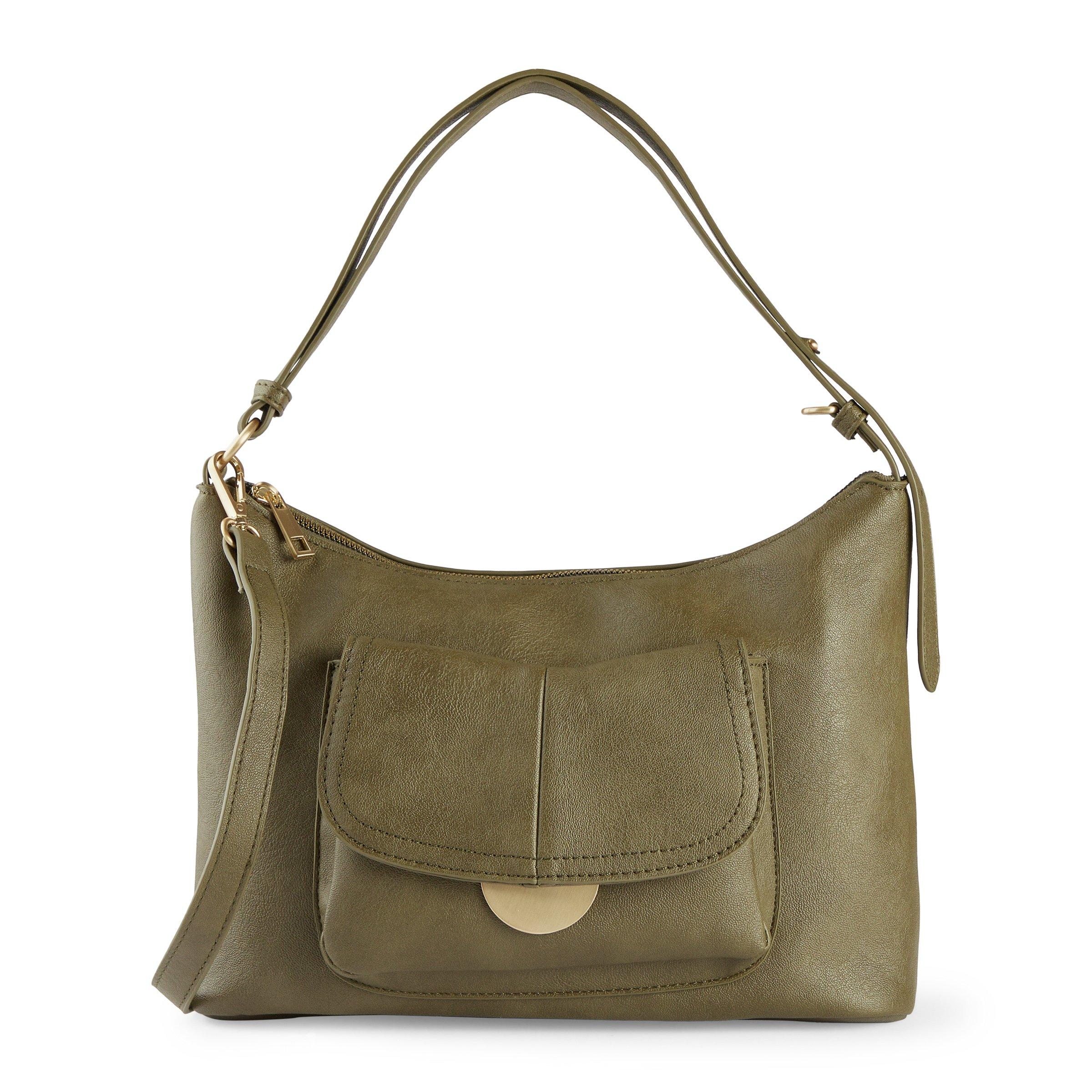Olive Green Faux Leather Hobo Bag (3233485) | Truworths