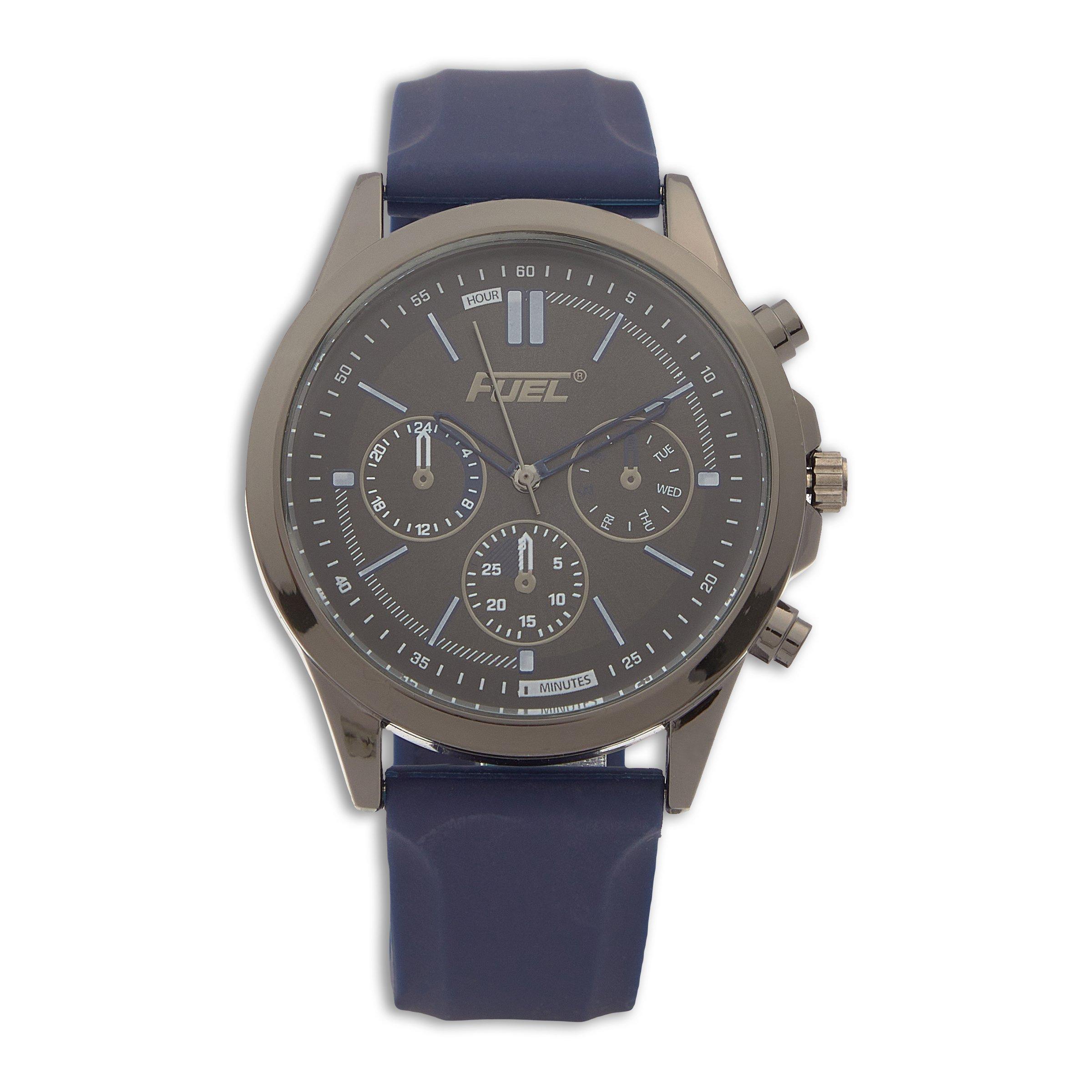 Fuel Navy and Gunmetal Resin Strap Watch (3233582) | Fuel