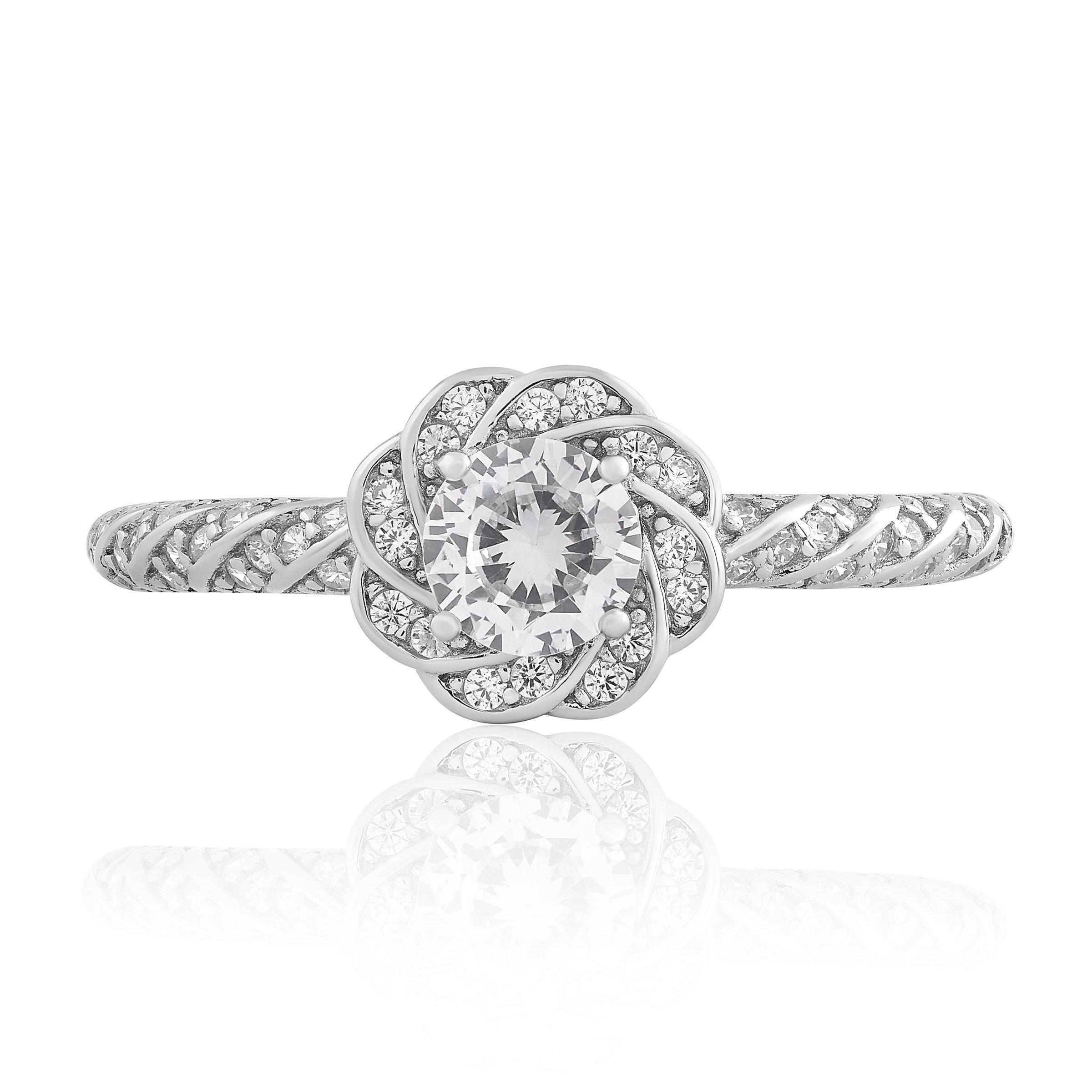 Round Stone Detail Ring (3233639) | Sterling Silver