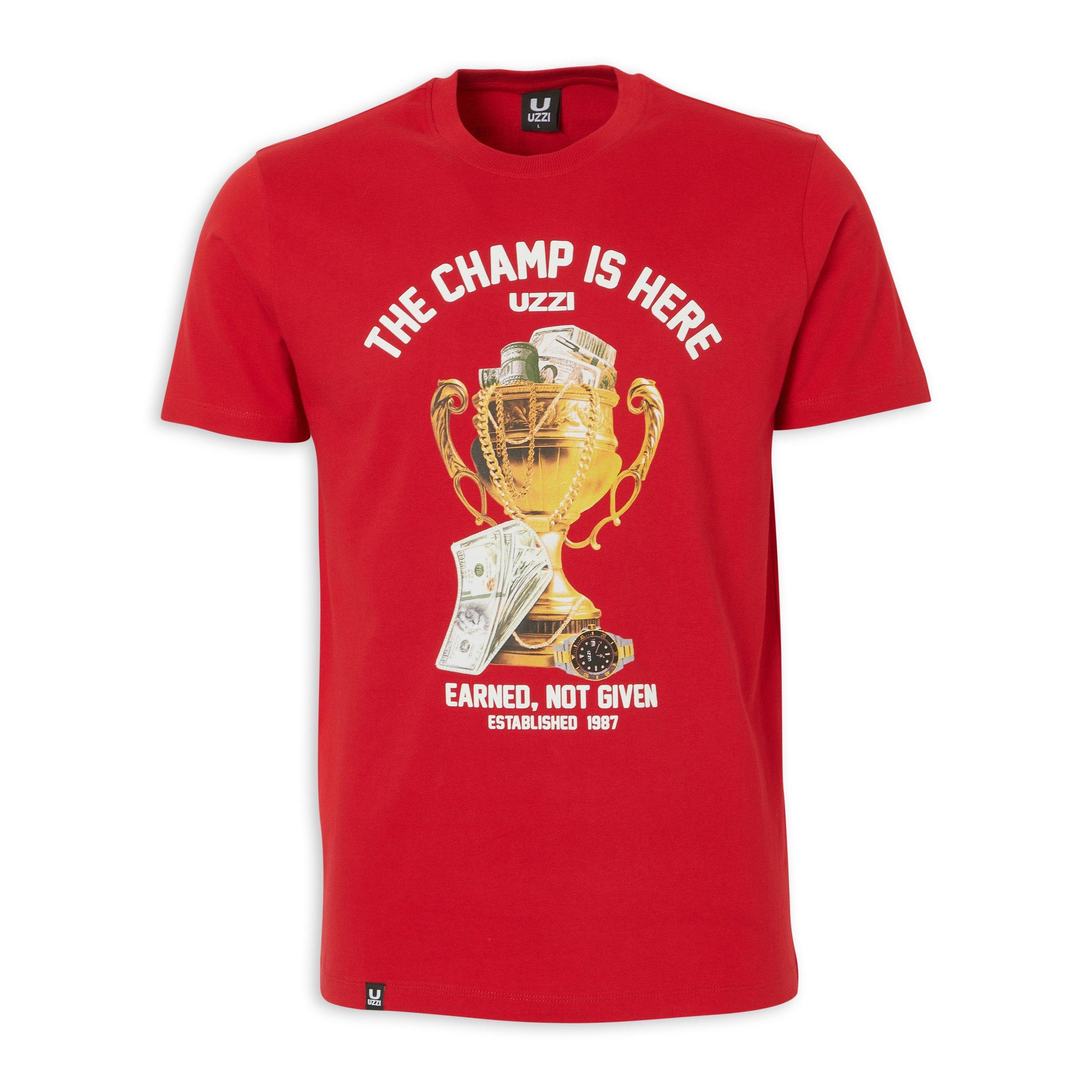Red Graphic T-shirt (3234125) | UZZI