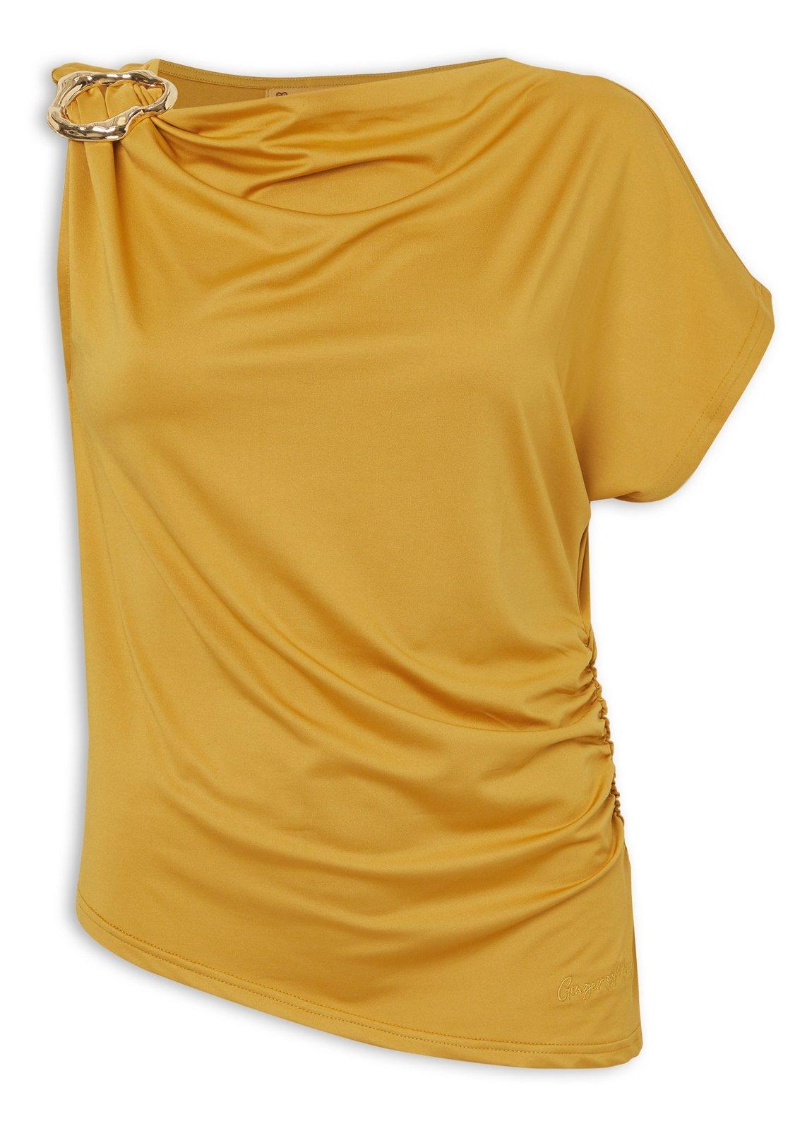 Mustard Knit Top with Trim (3235010) | Ginger Mary