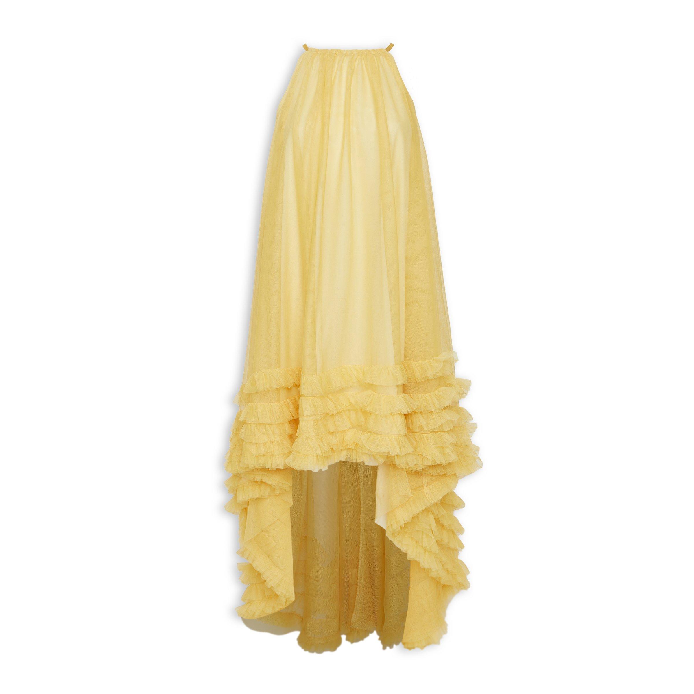 Yellow Frill High Low Dress (3235059) | Kameo