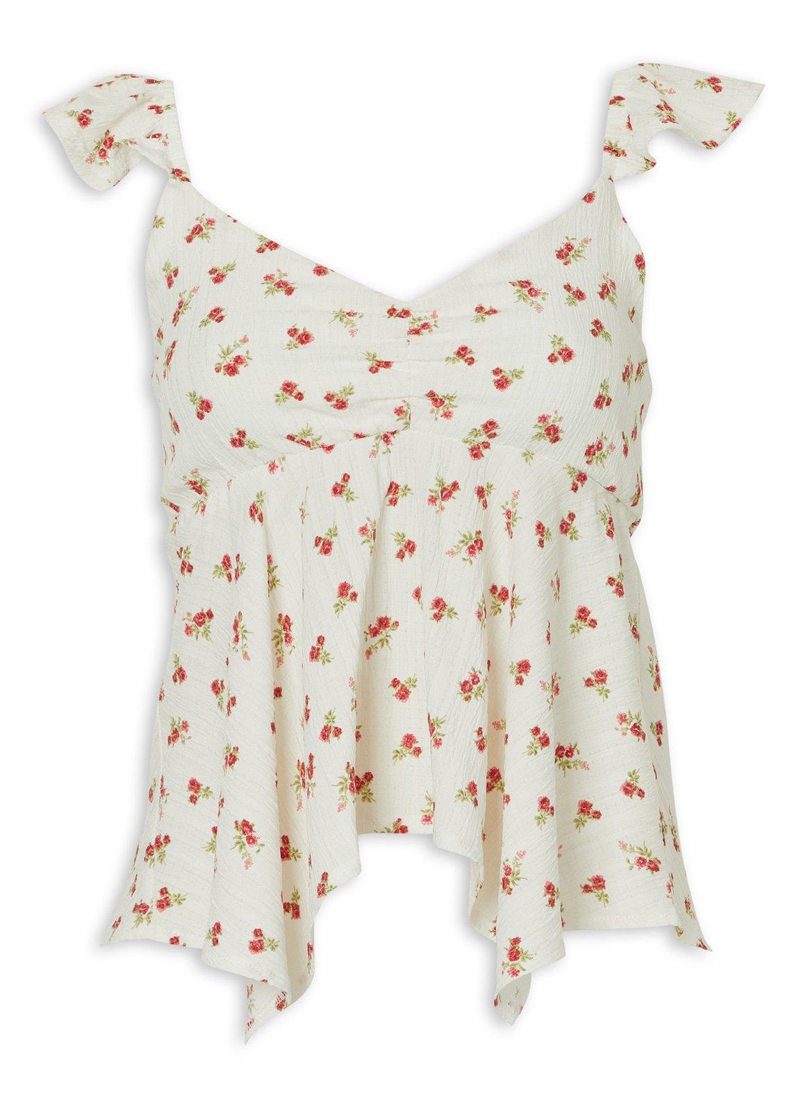 White Hanky Ditsy Print Top (3235344) | Inwear