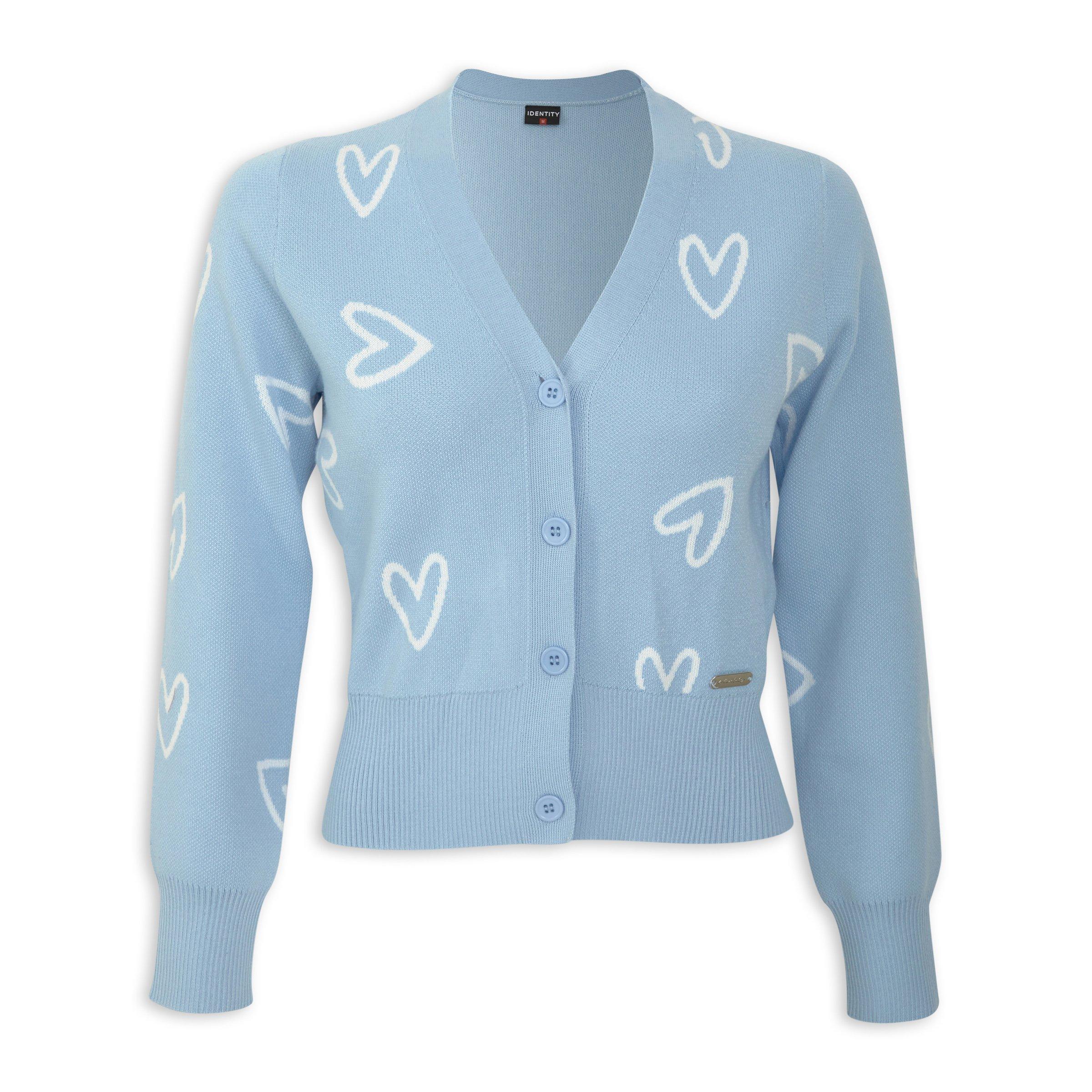 Blue and White Heart Cardigan (3235483) | Identity