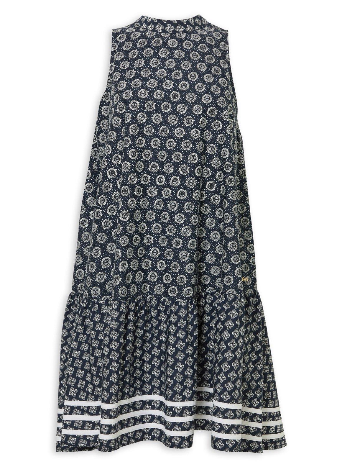 Blue Printed A-line Dress (3236325) | Ginger Mary