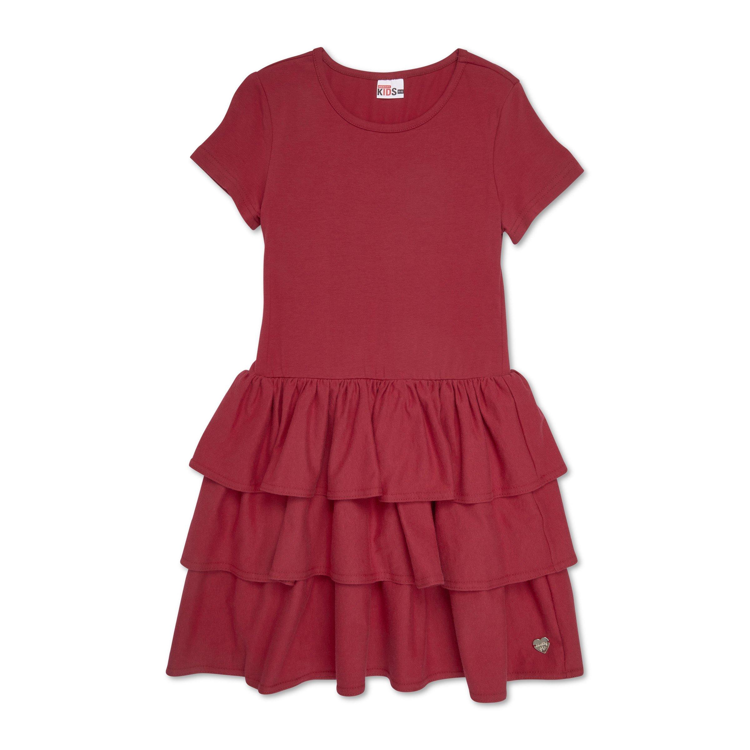 Girls Berry Red Dress (3236372) | Identity