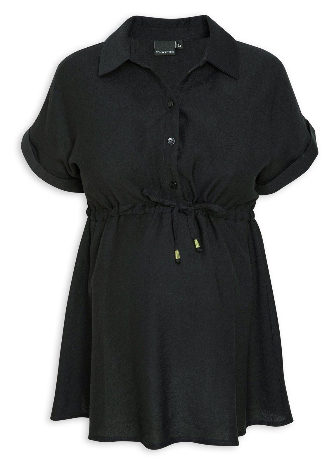 Black Linen-Look Maternity Tunic Top (3236434) | Truworths