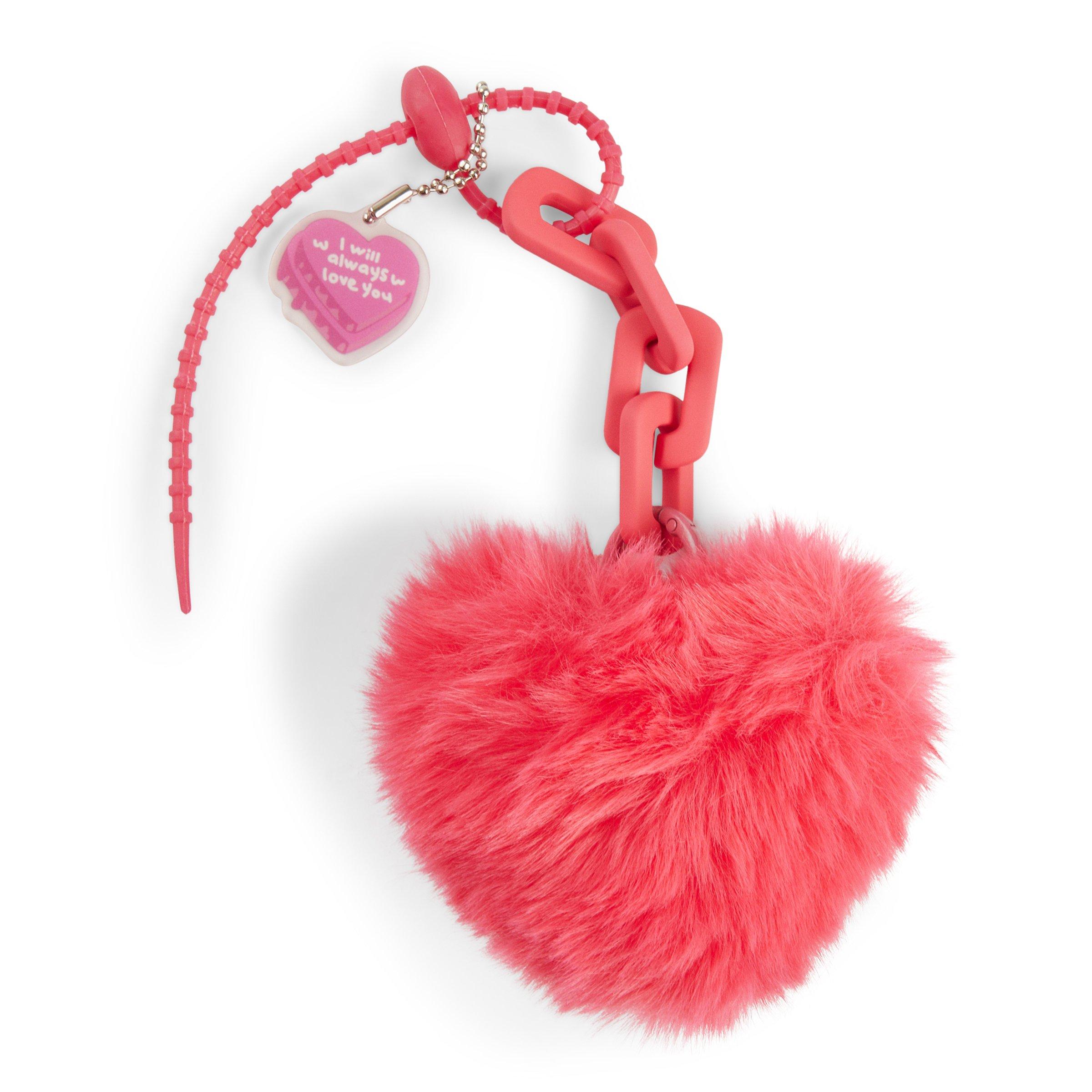 Pink Fluffy Heart Bag Charm (3236775) | Identity