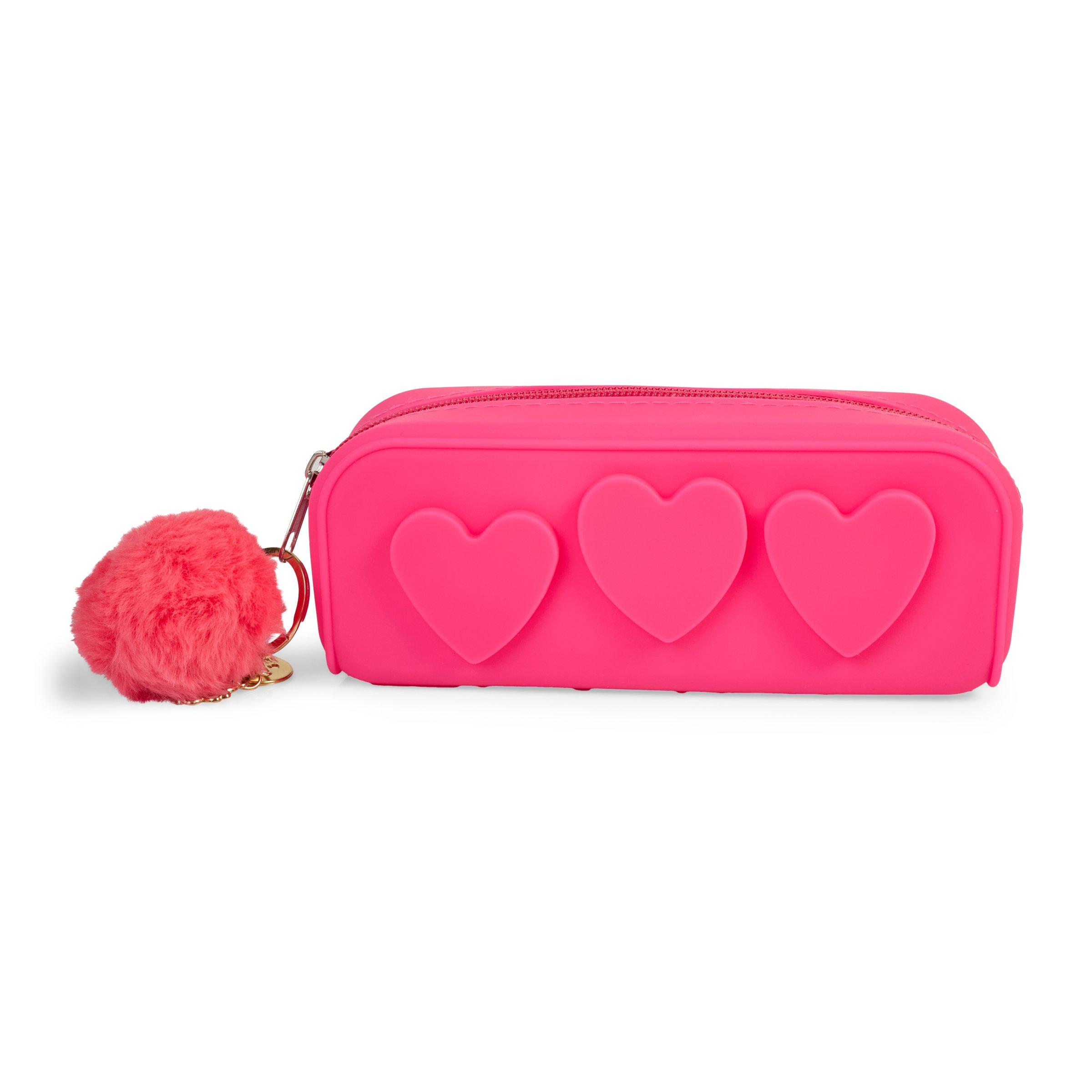 Pink Heart Pencil Case with Pompom (3236901) | Identity