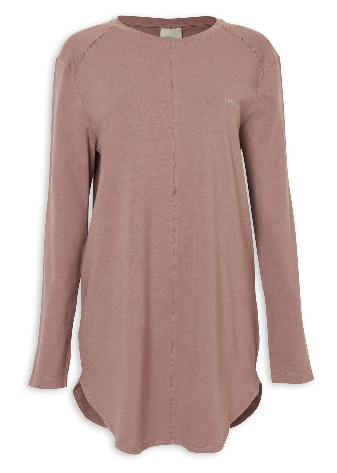 Mauve Long-Sleeve Tunic Top (3236947) | Earthaddict