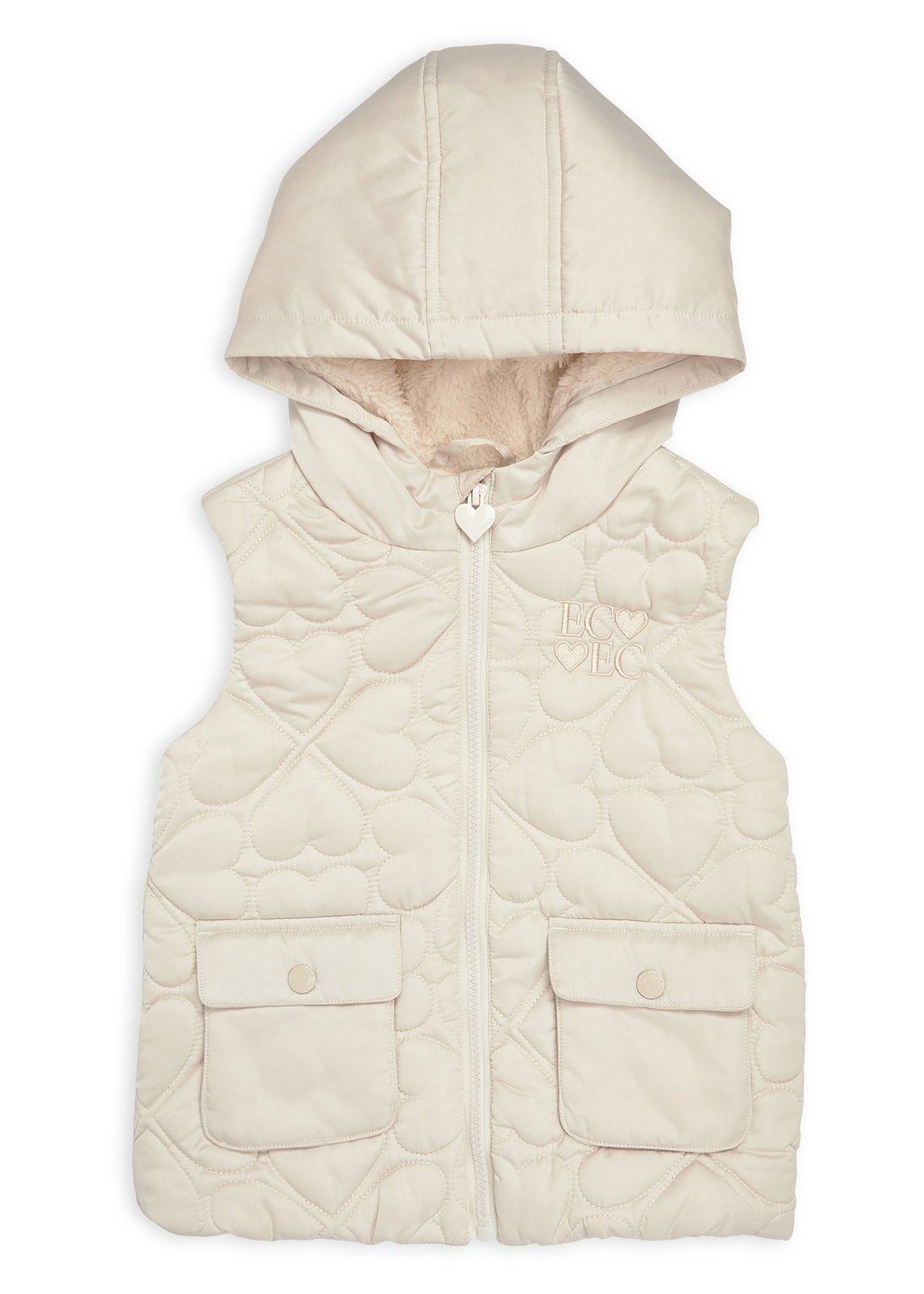Kid Girls Beige Sleeveless Puffer Jacket (3237130) | Earthchild