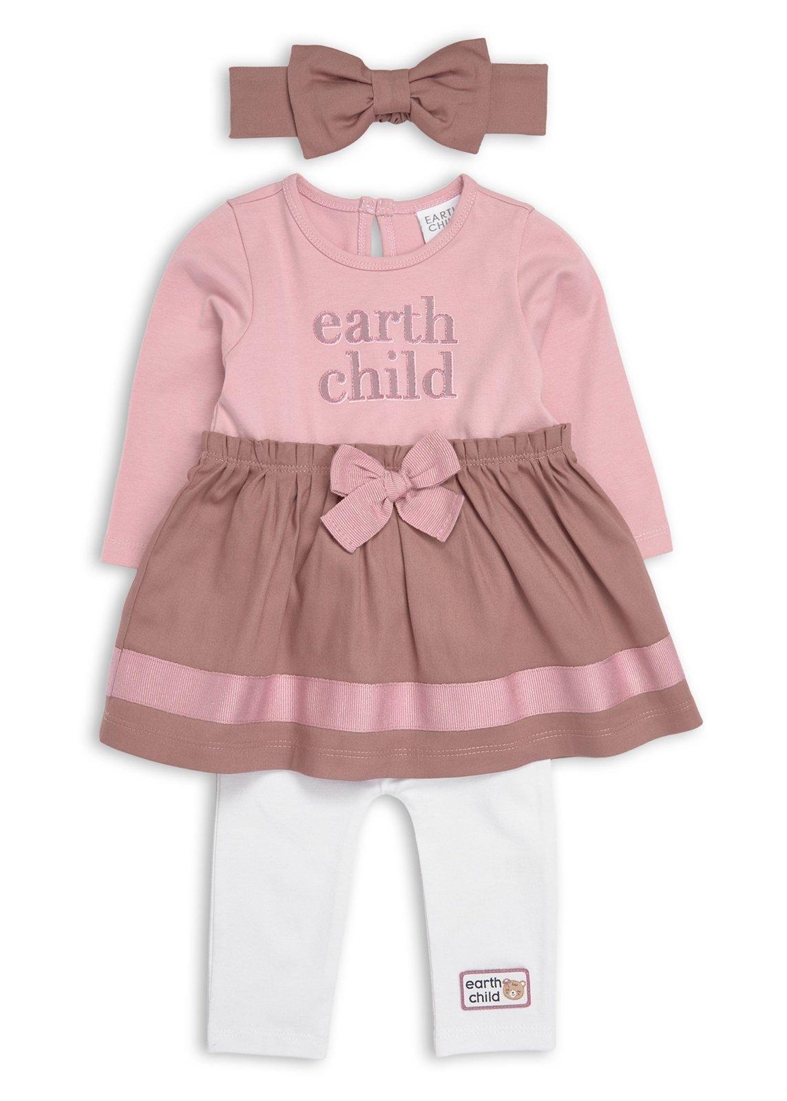 Baby Girls Pink Dress and Leggings Set (3237769) | Earthchild