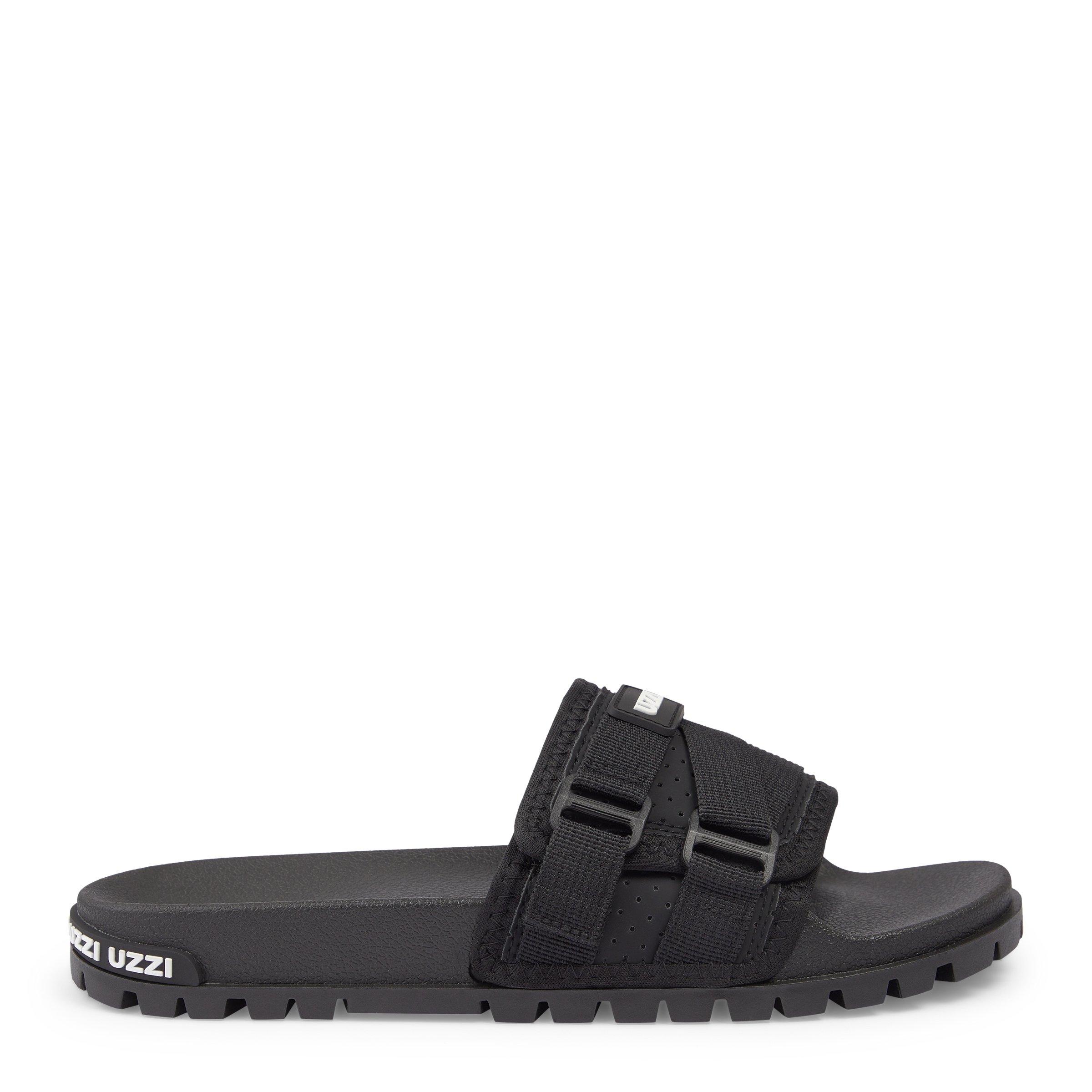 Black Utility Chunky Pool Sandals (3238024) | UZZI