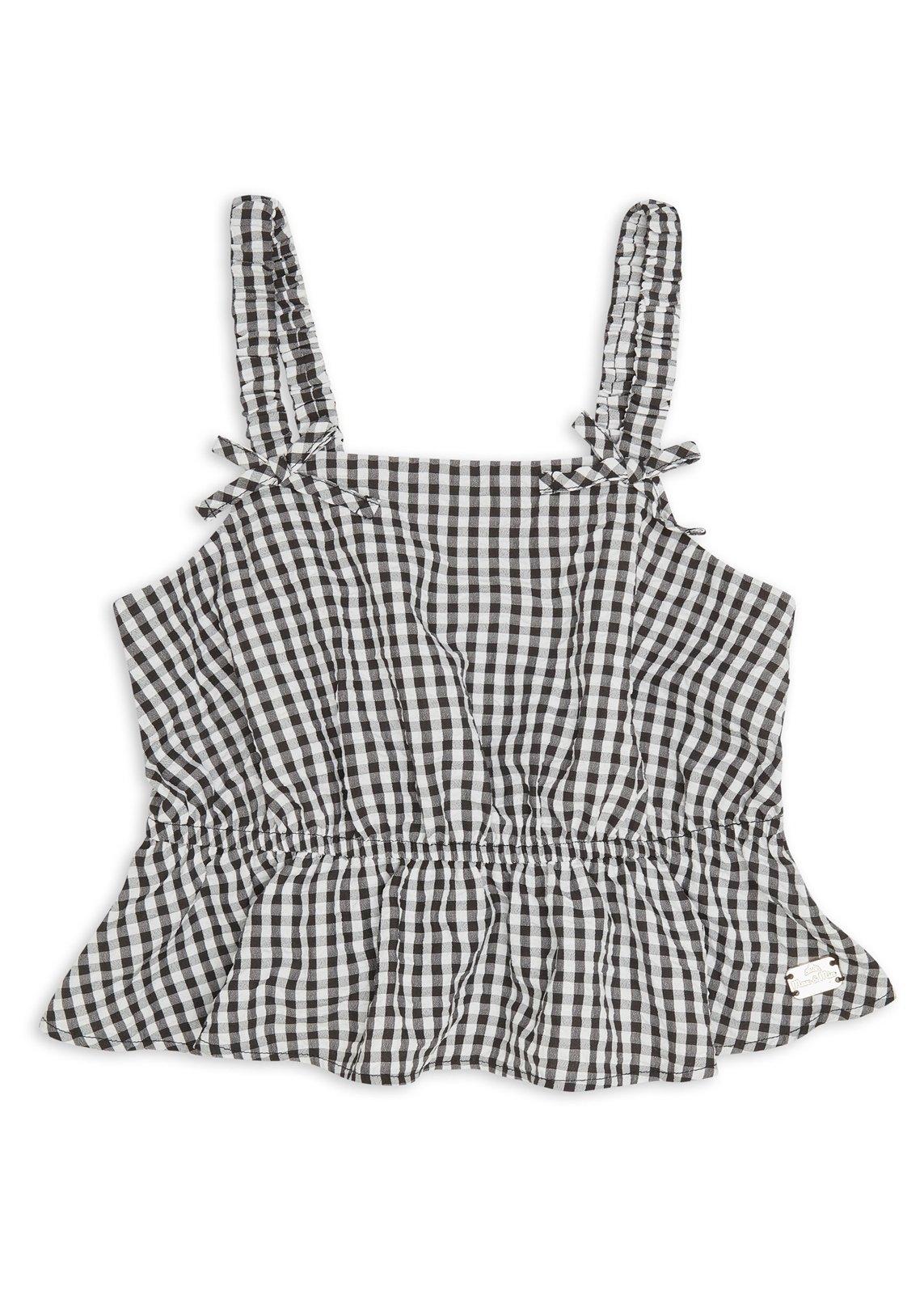 Girls Black Gingham Top (3239007) | Max & Mia