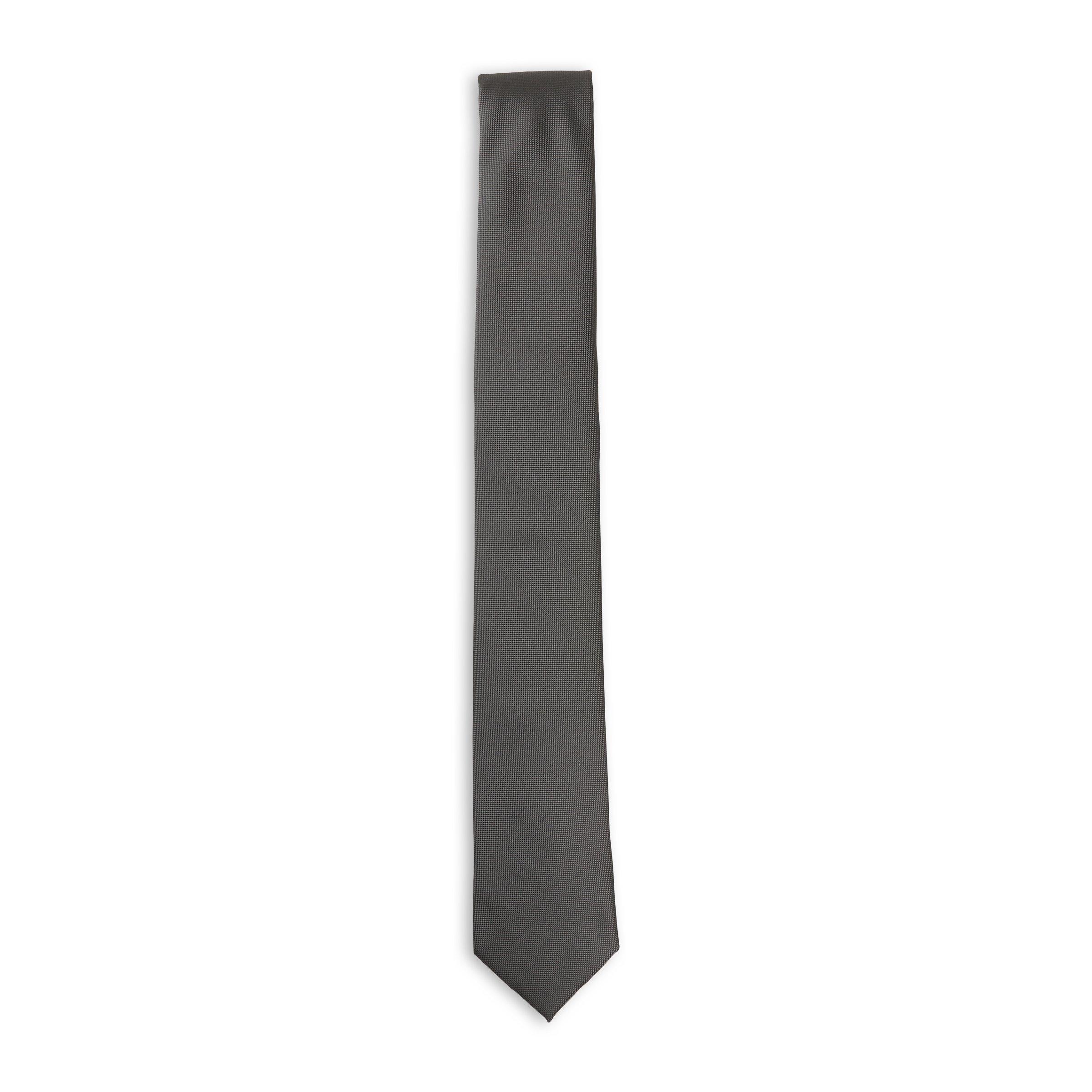 Charcoal Grey Textured Tie (3239489) | Truworths Man