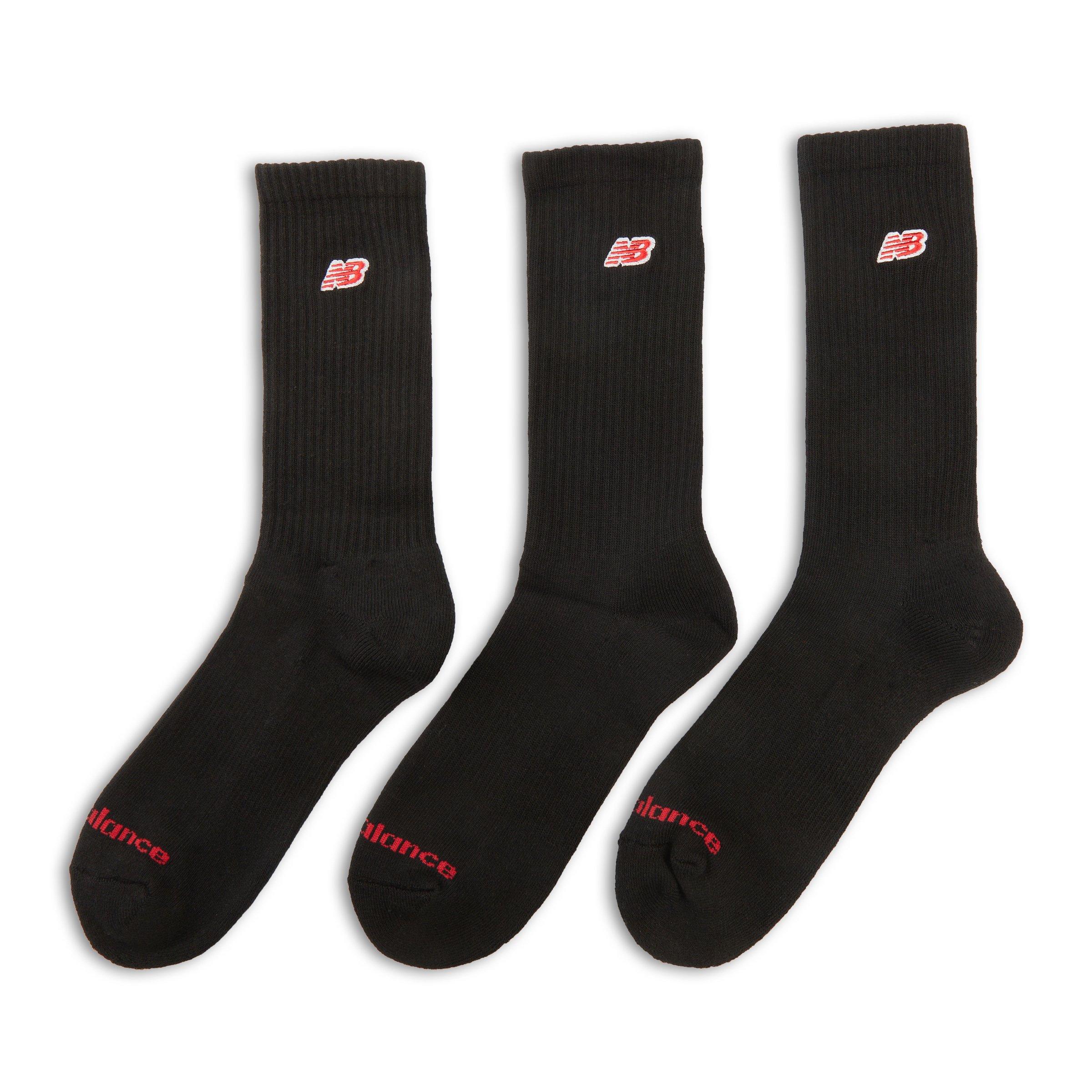 Black Patch Logo Crew 3 Pack (3239515) | New Balance