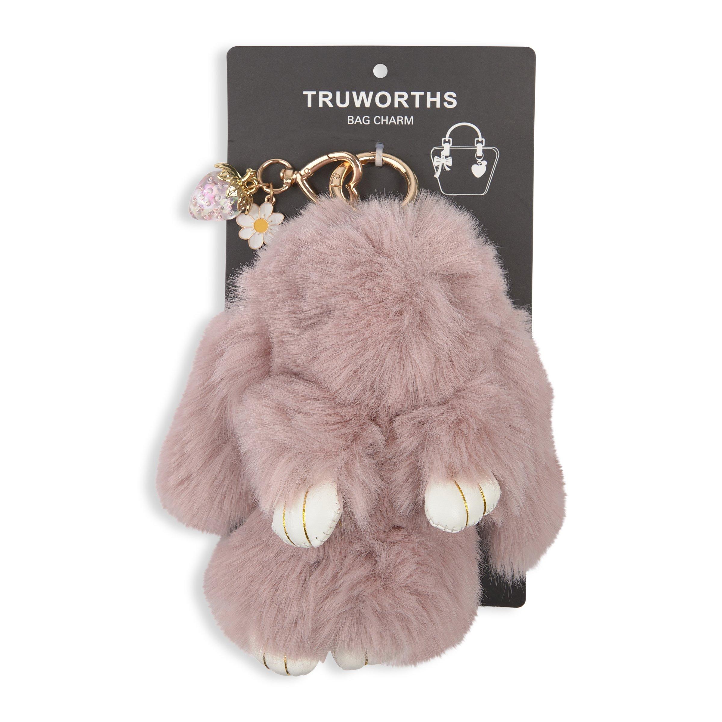 Pink Fluffy Bunny Bag Charm (3239796) | Truworths