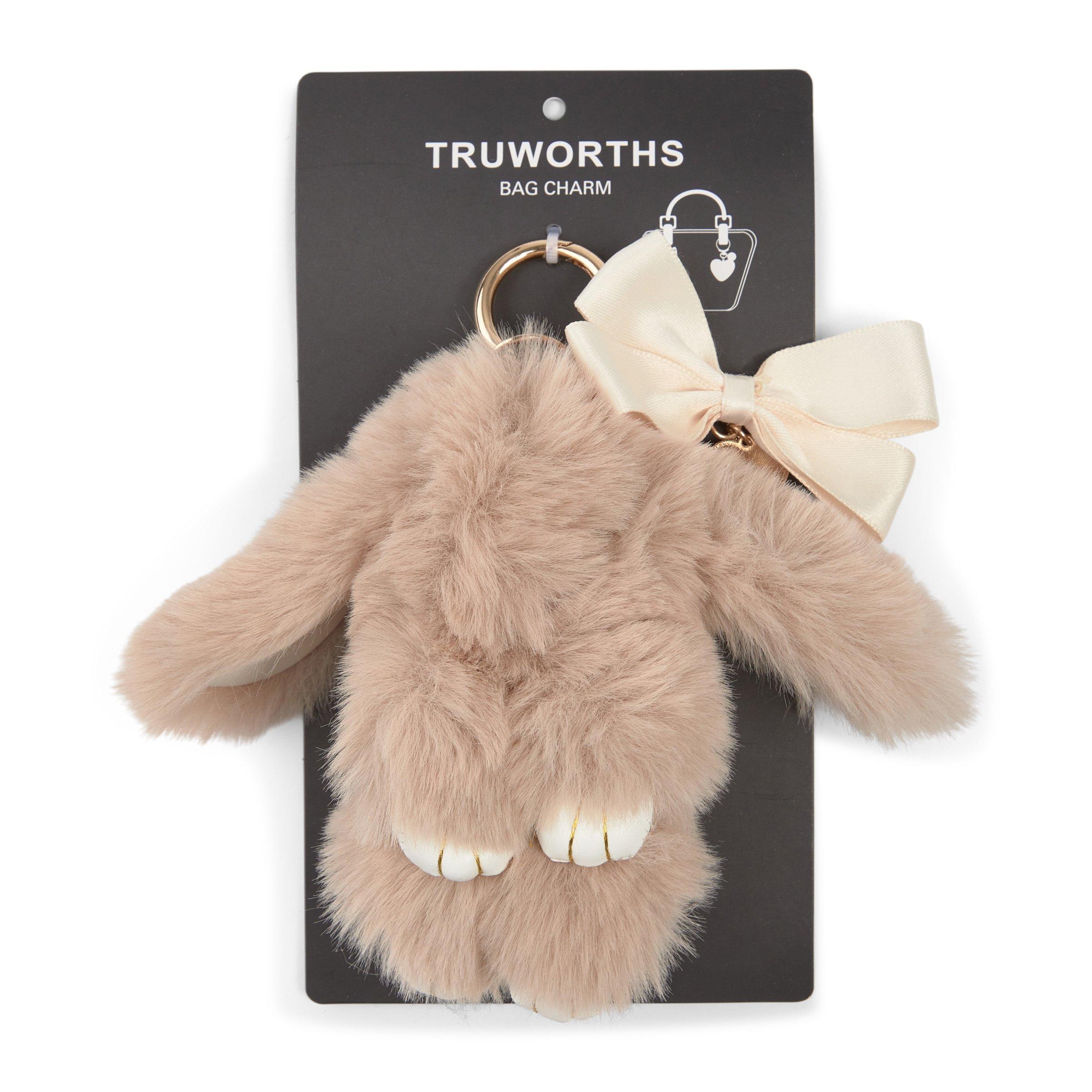Beige Fluffy Bunny Bag Charm (3239798) | Truworths