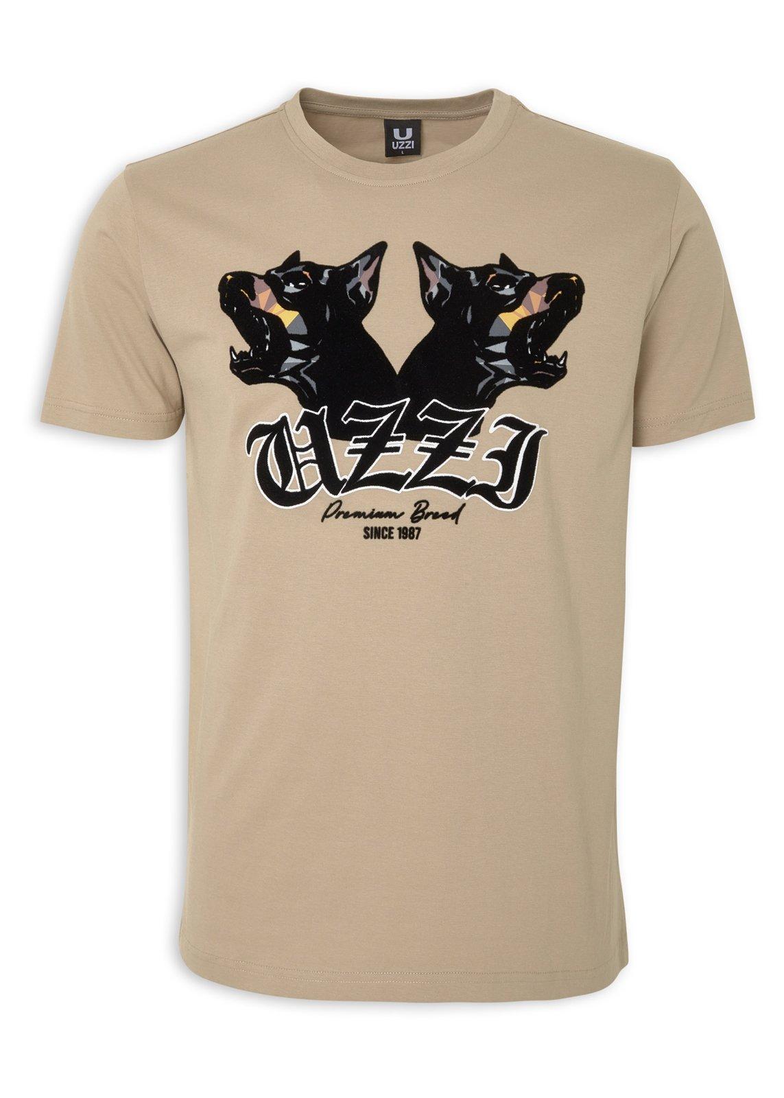 Beige Branded T-shirt (3239837) | UZZI