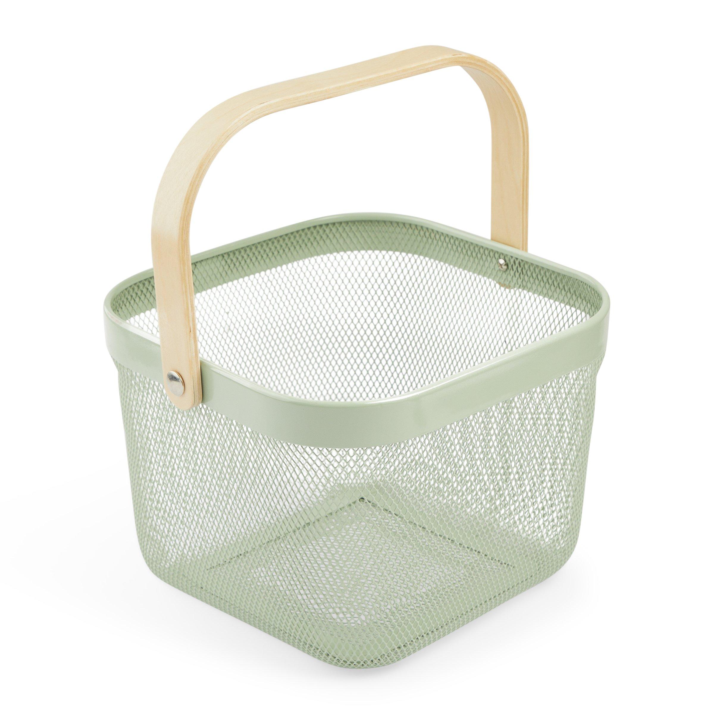 Sage Green Wire Mesh Storage Basket (3240204) | Loads of Living