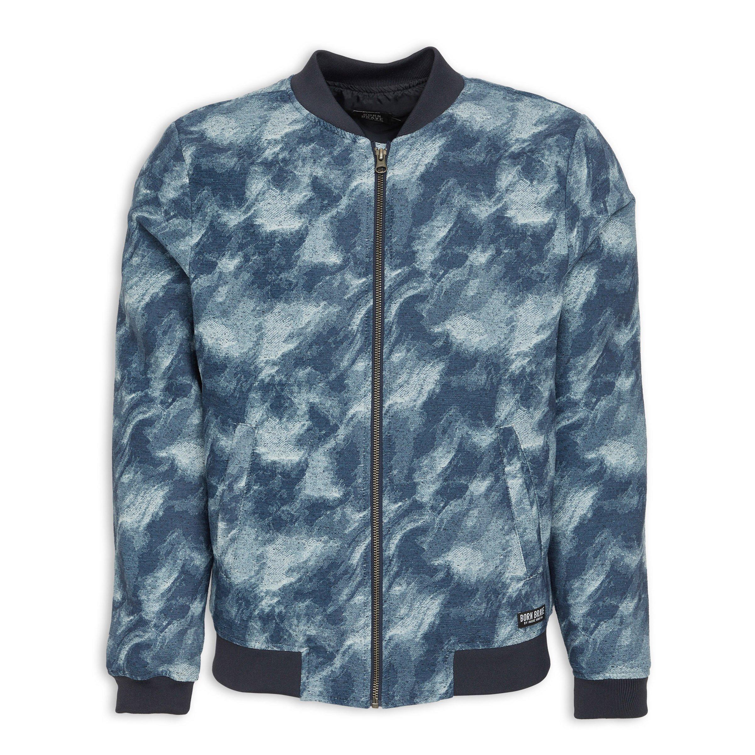 Blue Camouflage Blouson Jacket (3241198) | Born Brave