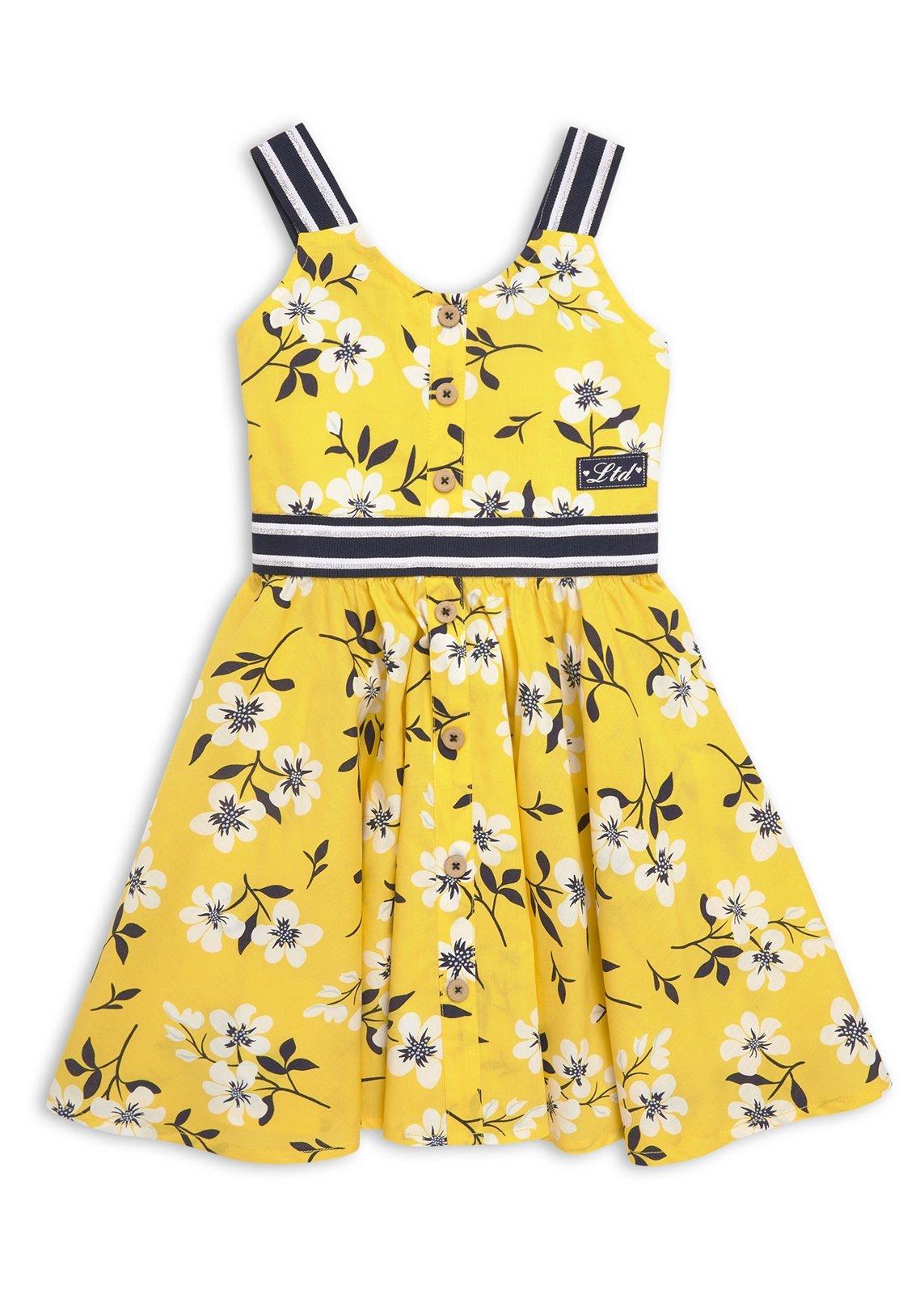 Kid Girls Yellow Floral Dress (3242676) | LTD Kids