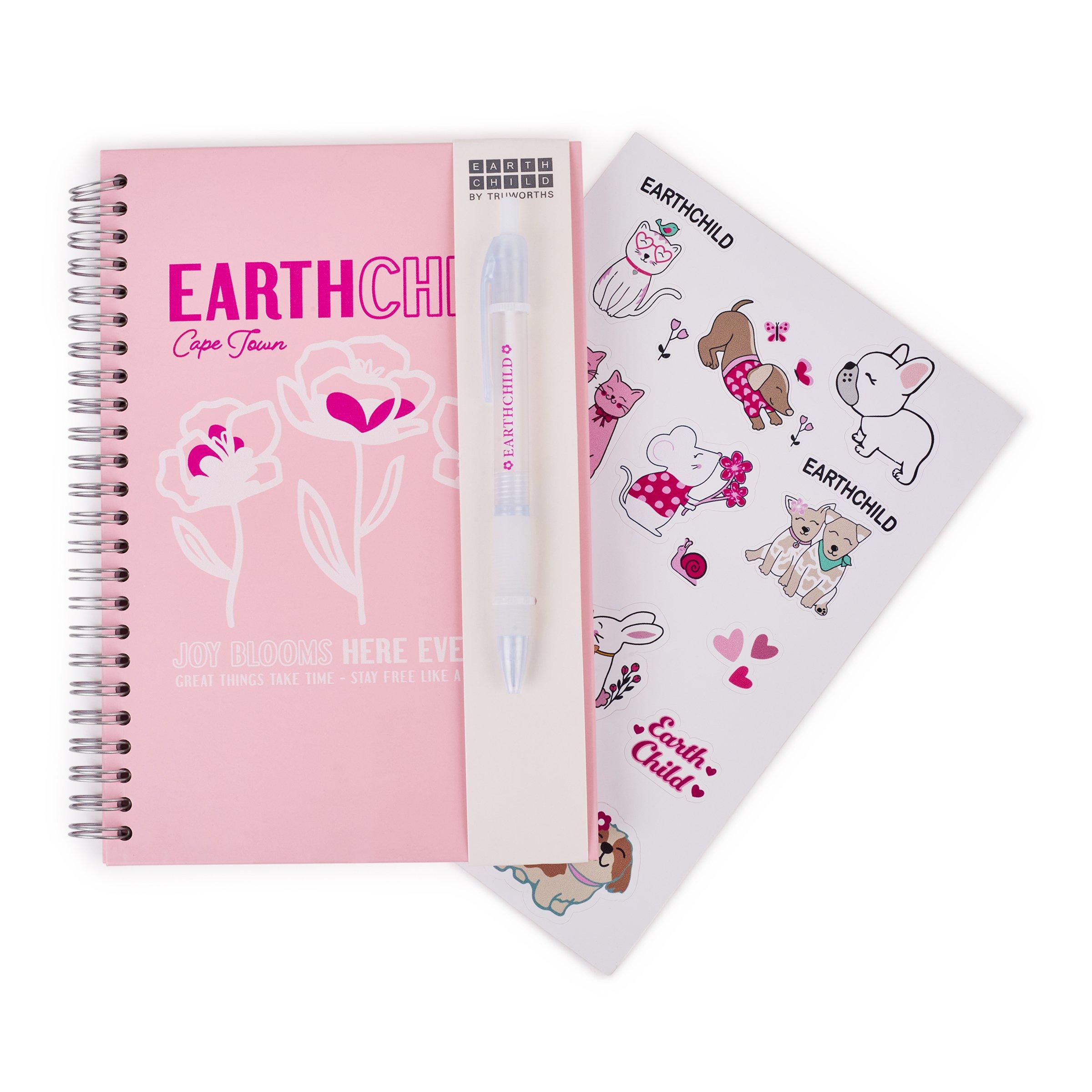Girls Notebook and Pen Set with Stickers (3247424) | Earthchild