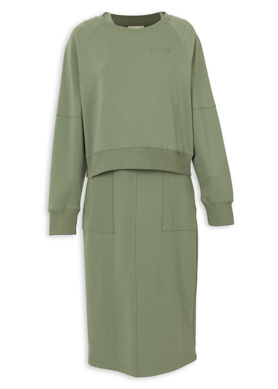 Sage Fleece Twofer Dress (3247856) | Earthaddict