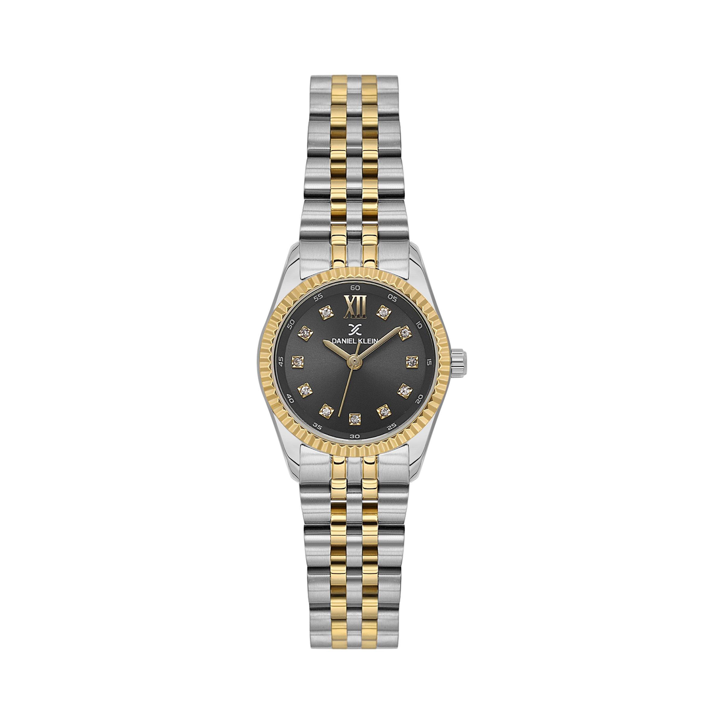 Two Tone Black Dial Metal Watch (3251936) | Daniel Klein