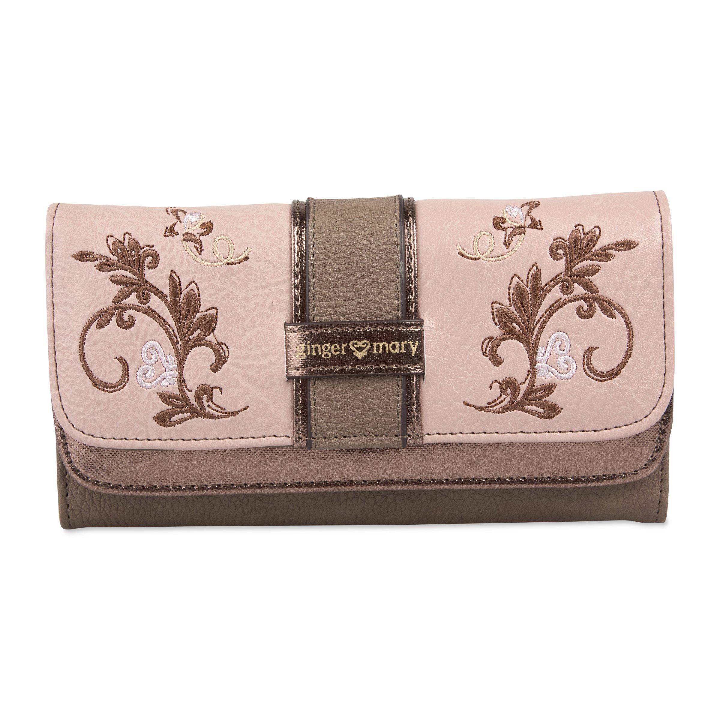 Buy Ginger Mary Pink Embroidered Wallet Online | Truworths