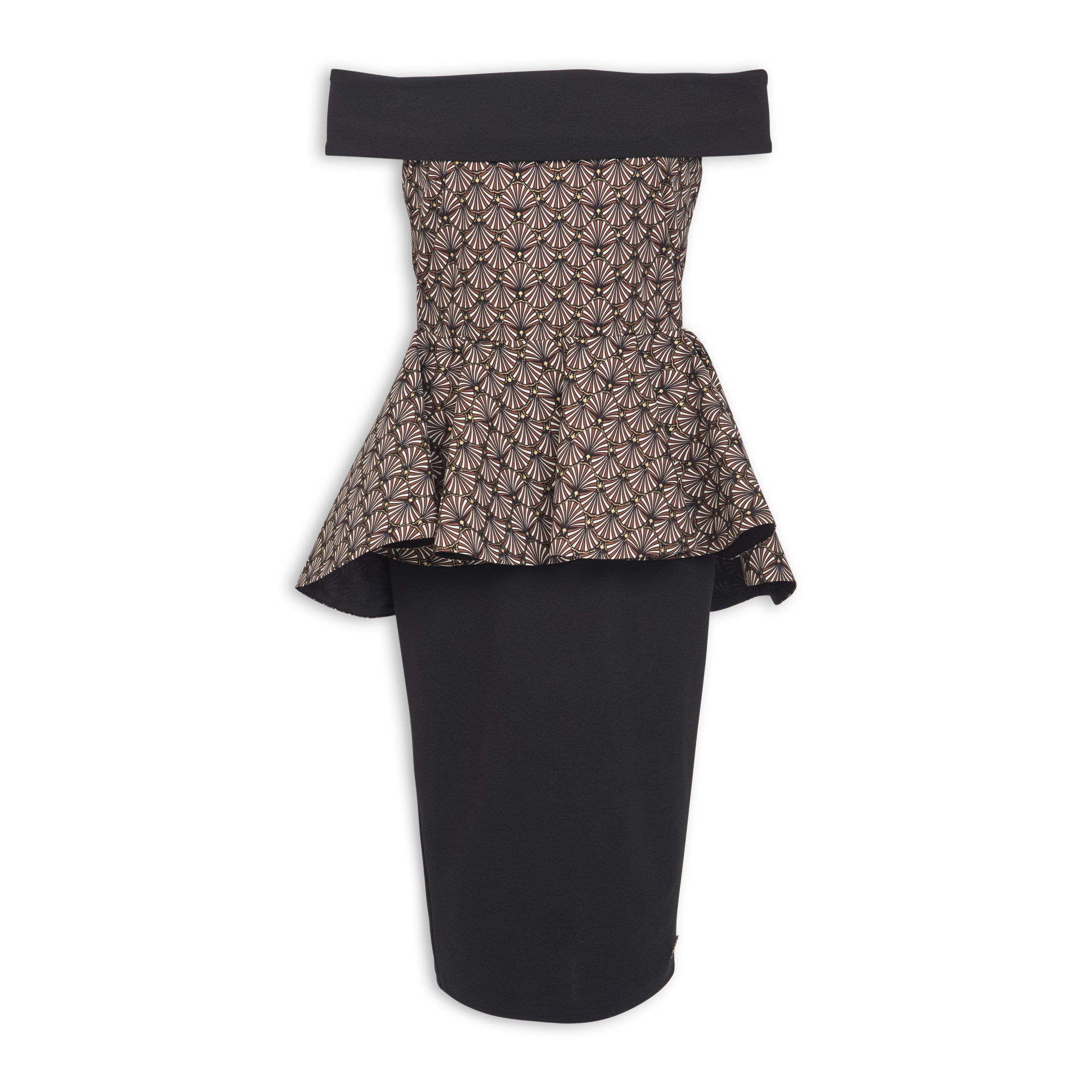 Buy Ginger Mary Printed Peplum Dress Online | Truworths