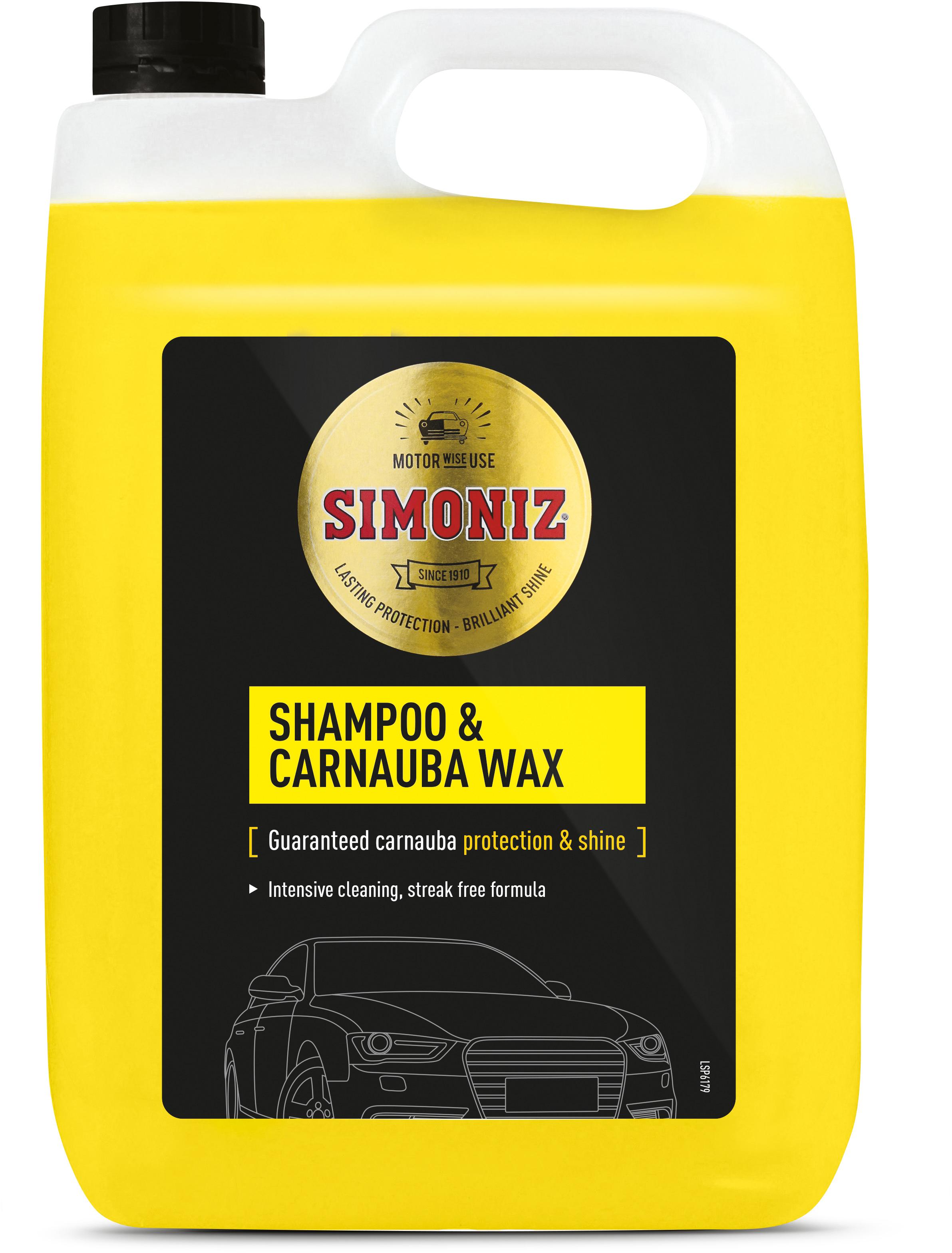 Offer Halfords Simoniz Shampoo and Carnauba Wax 5L Halfords
