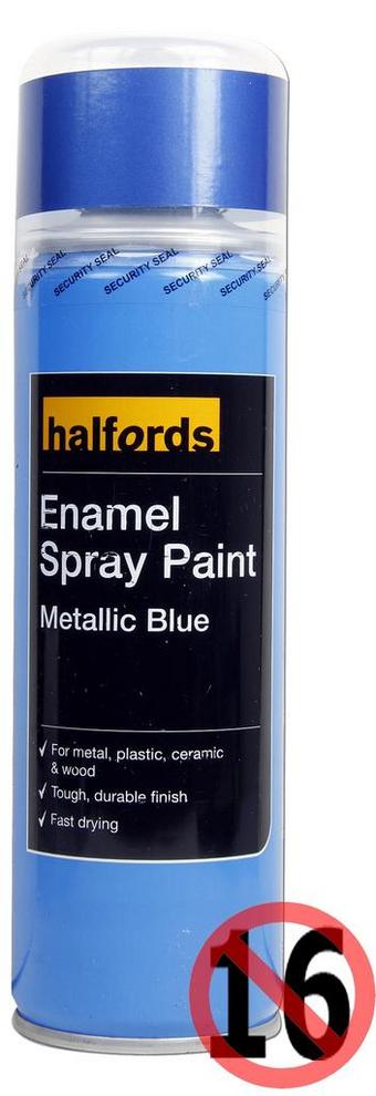 Halfords Enamel Spray Paint Metallic Blue 300ml | Halfords UK