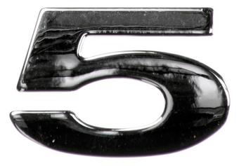 Chrome Number Badge 5 | Halfords UK