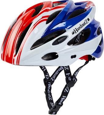 HardnutZ Stealth Hi-Vis Cycle Helmet, Red/White/Blue | Halfords UK