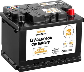 Halfords HB075 Lead Acid 12V Car Battery 3 Year Guarantee | Halfords UK
