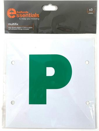 Halfords Multifix P Plates x3 | Halfords UK