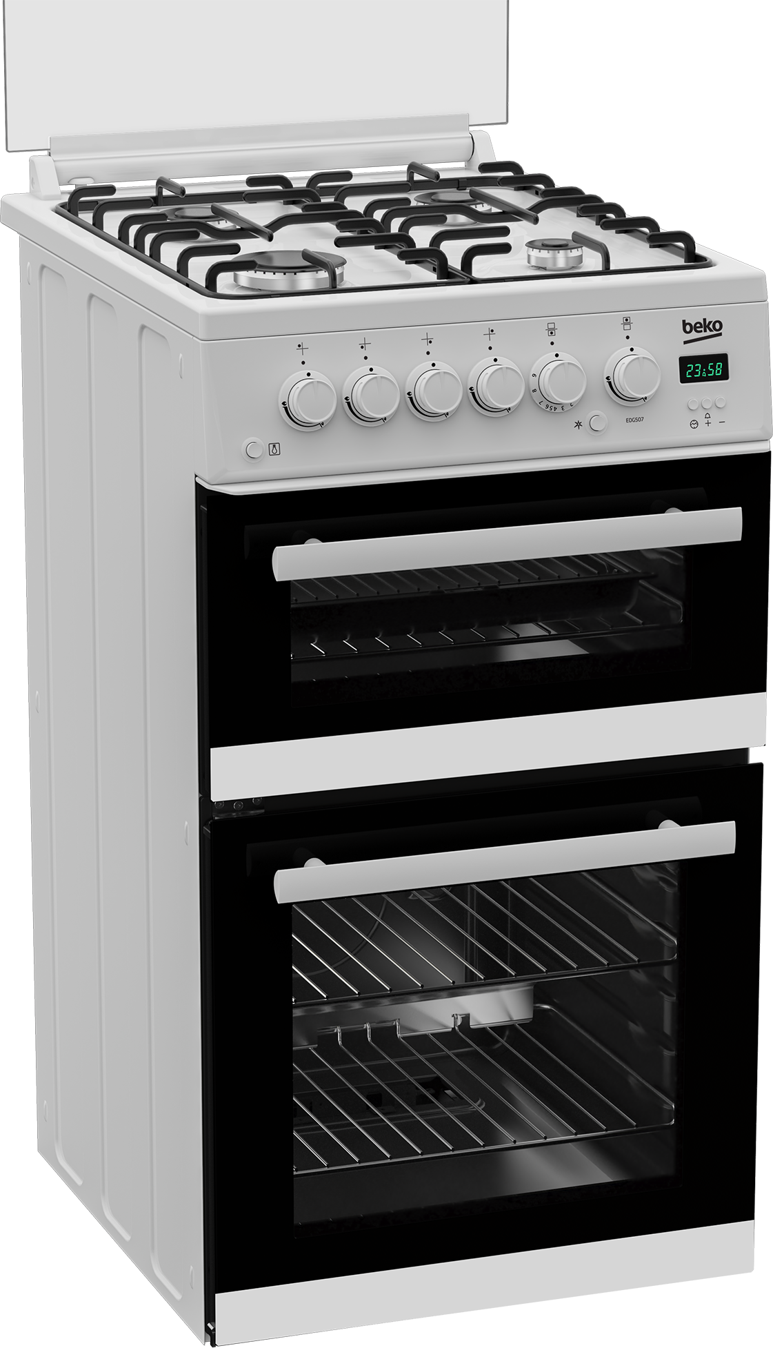 Beko EDG507W Double Oven Gas Cooker