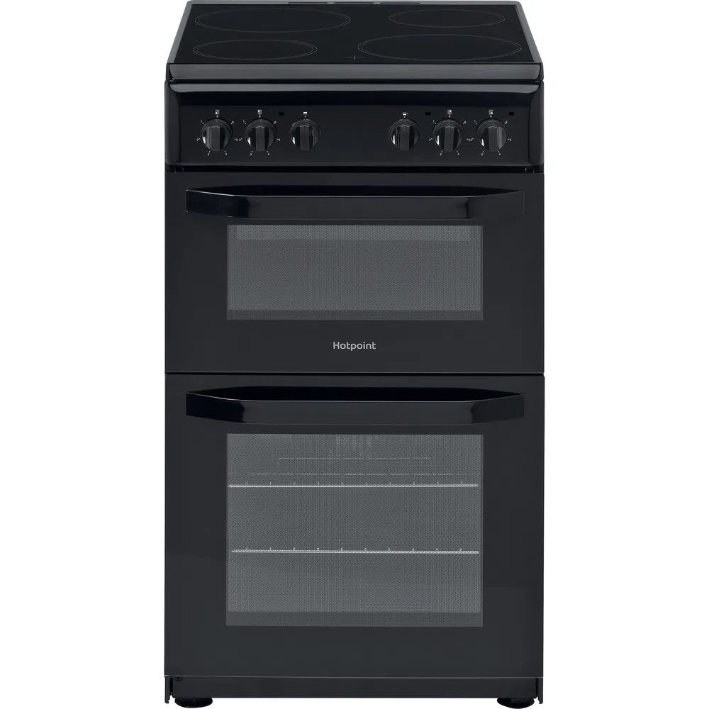 Hotpoint HD5V92KCB 50cm Ceramic Double Electric Cooker