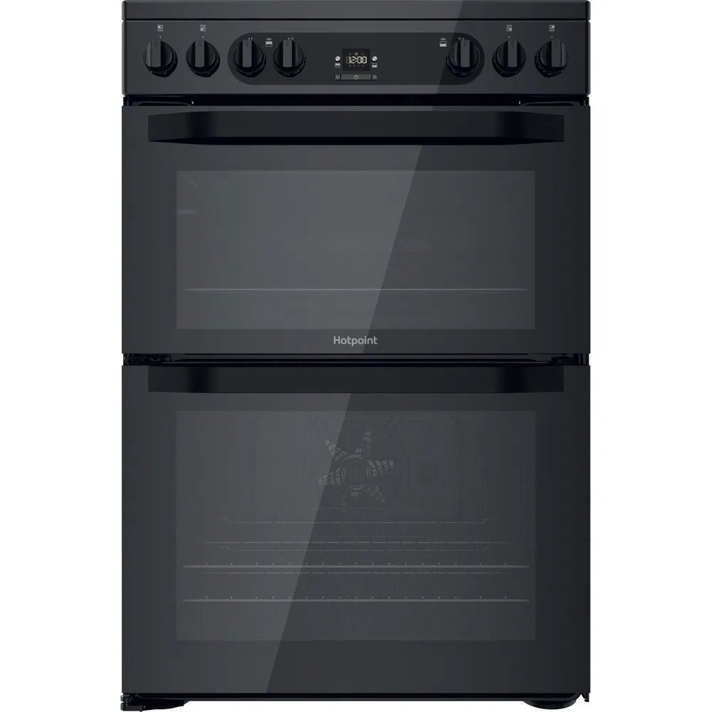 Hotpoint HDM67V92HCB 60cm Ceramic Double Electric Cooker