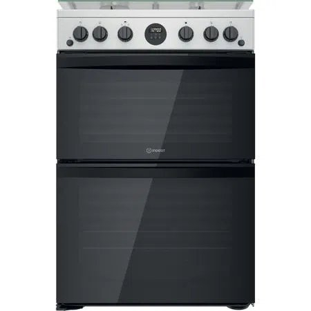 Indesit ID67G0MCXUK Double Oven gas Cooker