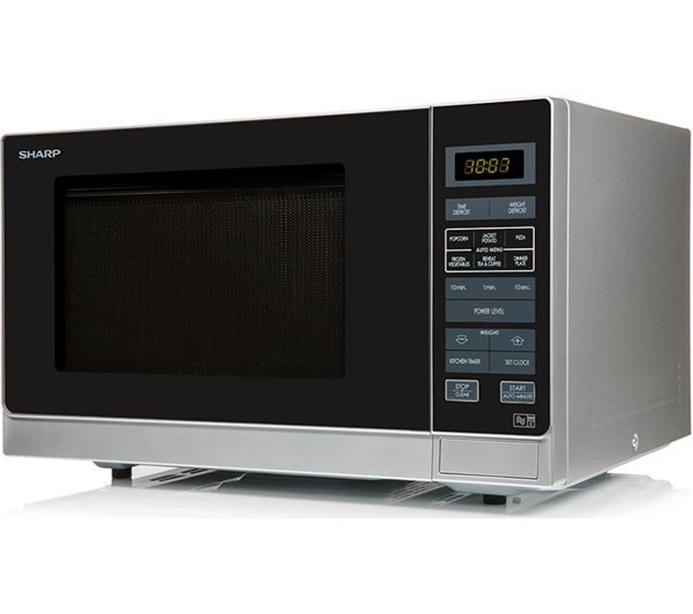 Sharp R372SLM 25 Litre Solo Microwave - Silver | Solo Microwaves ...