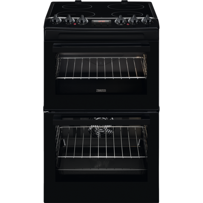 Zanussi ZCV46250BA Ceramic Double Electric Cooker