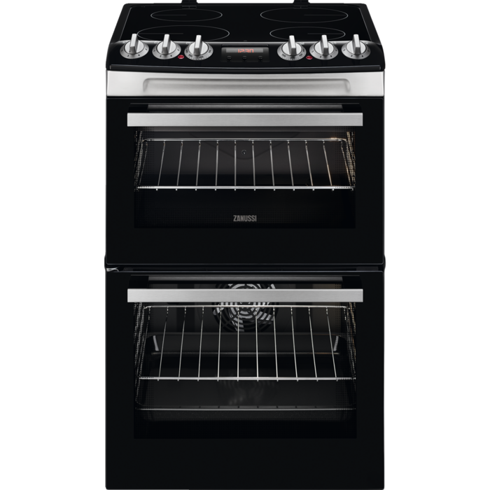 Zanussi ZCV46250XA Ceramic Double Electric Cooker
